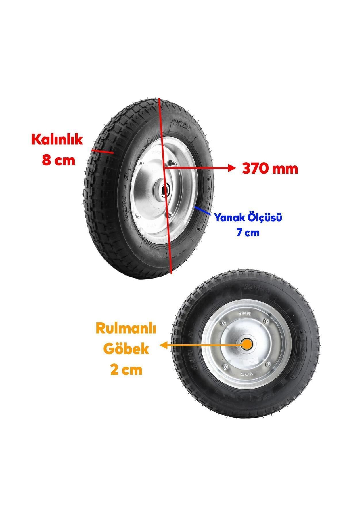 Badem10 El Arabası Yük Taşıma Tekeri Siboplu Bilyeli Rulmanlı Havalı ...