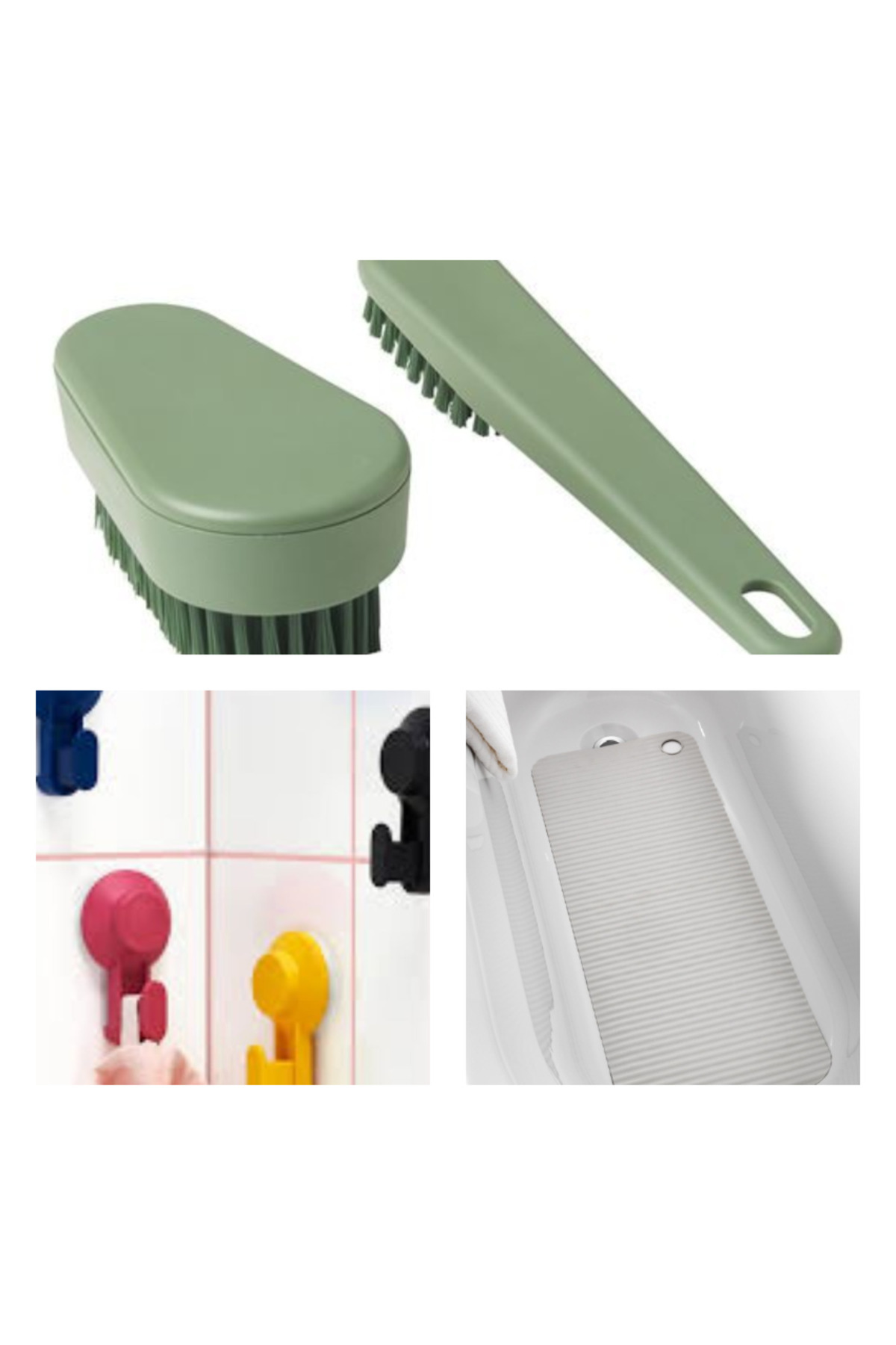 IKEA Pepprıg Yeşil Ovma Fırçası,Doppa banyo kaydırmazı,Tısken Renkli 4 ...