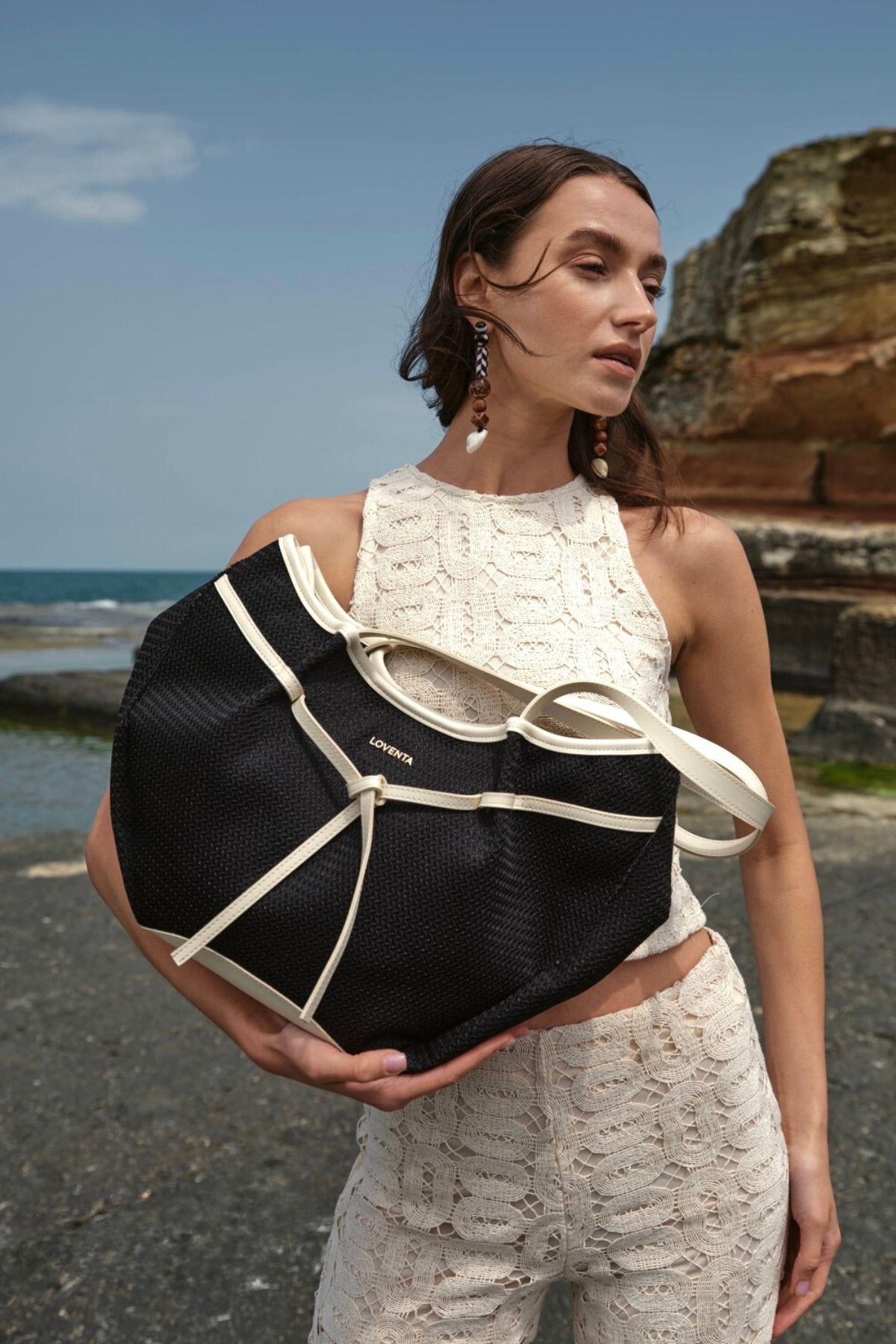 Loventa Large Tote Bag Siyah & Bej Niesha Allure Fiyatı, Yorumları ...