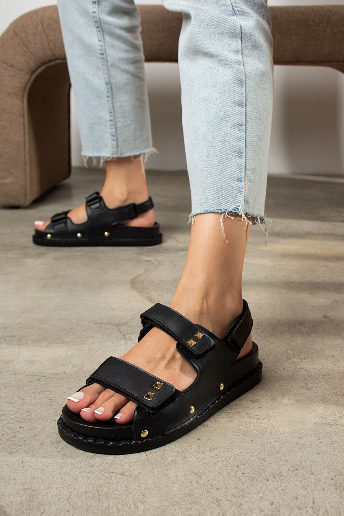 Shakrak Algatha Mat Siyah Cırtlı Kadın Sandalet Fiyatı, Yorumları ...