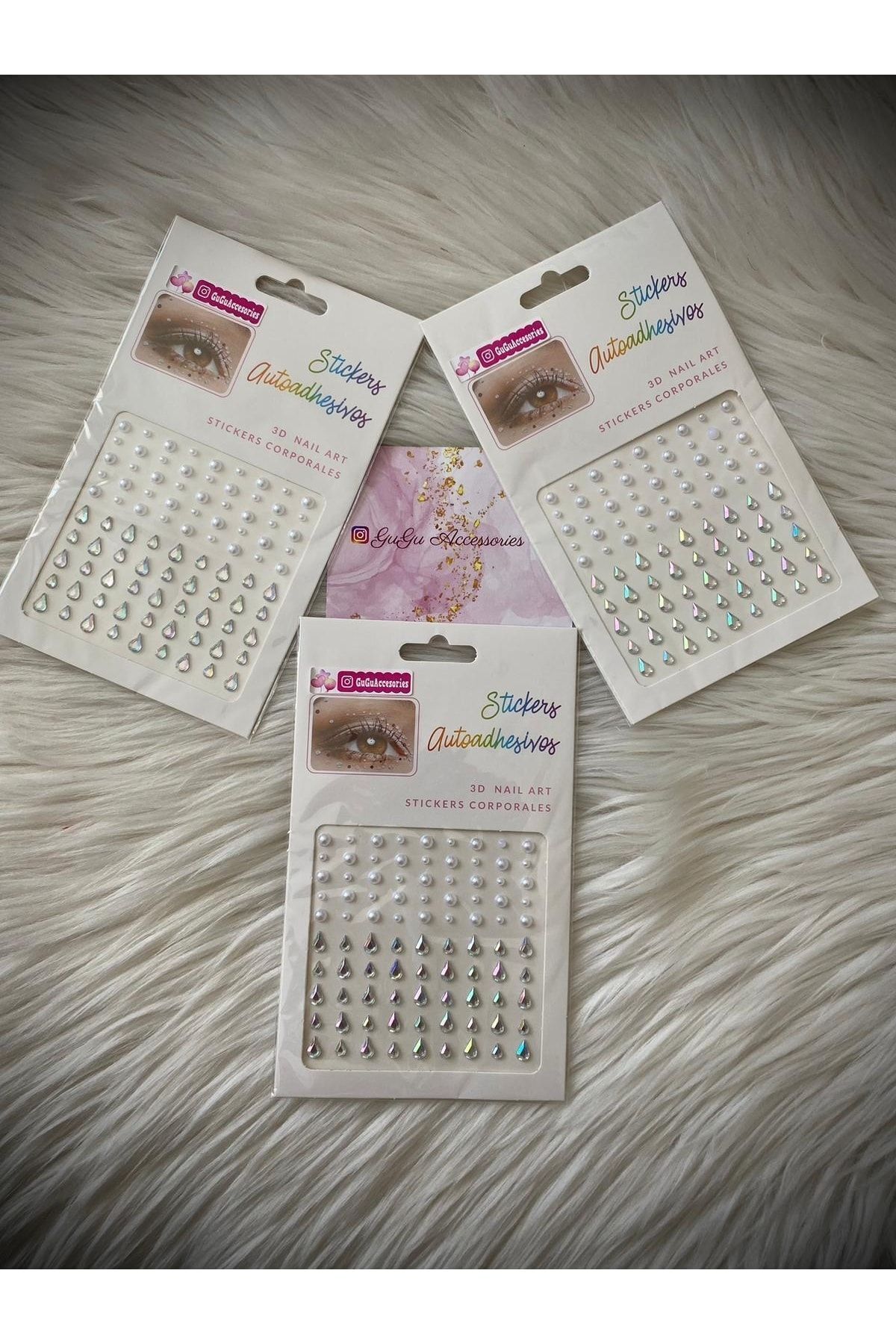 GuGuAccesories Vücut Ve Yüz Taşı Stickers Tırnak Makyaj Taşı Yapışkan ...