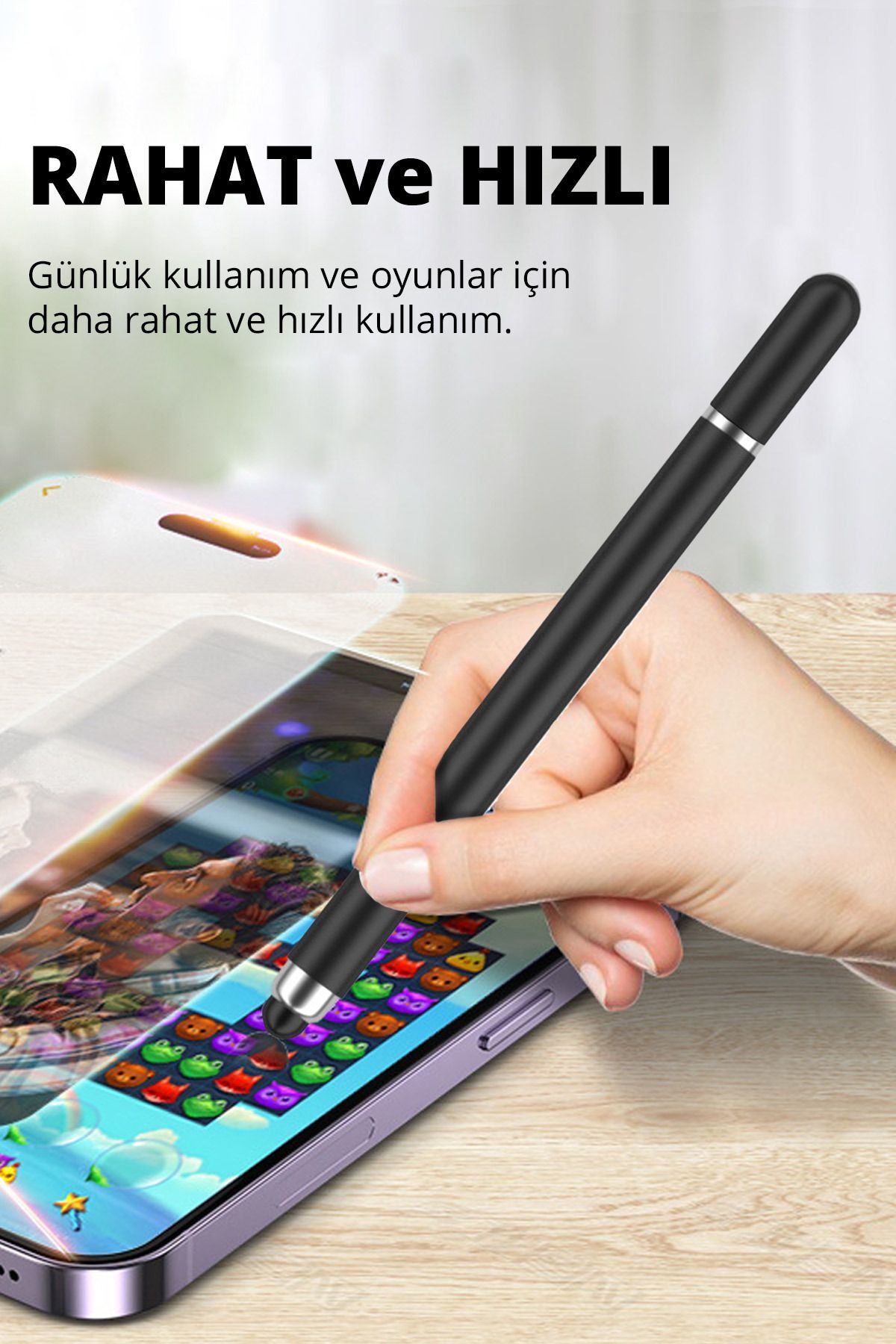 CONOCER Apple, iPad, iPhone ve Tüm Cihazlarla Uyumlu Tablet Kalemi 2in1 ...