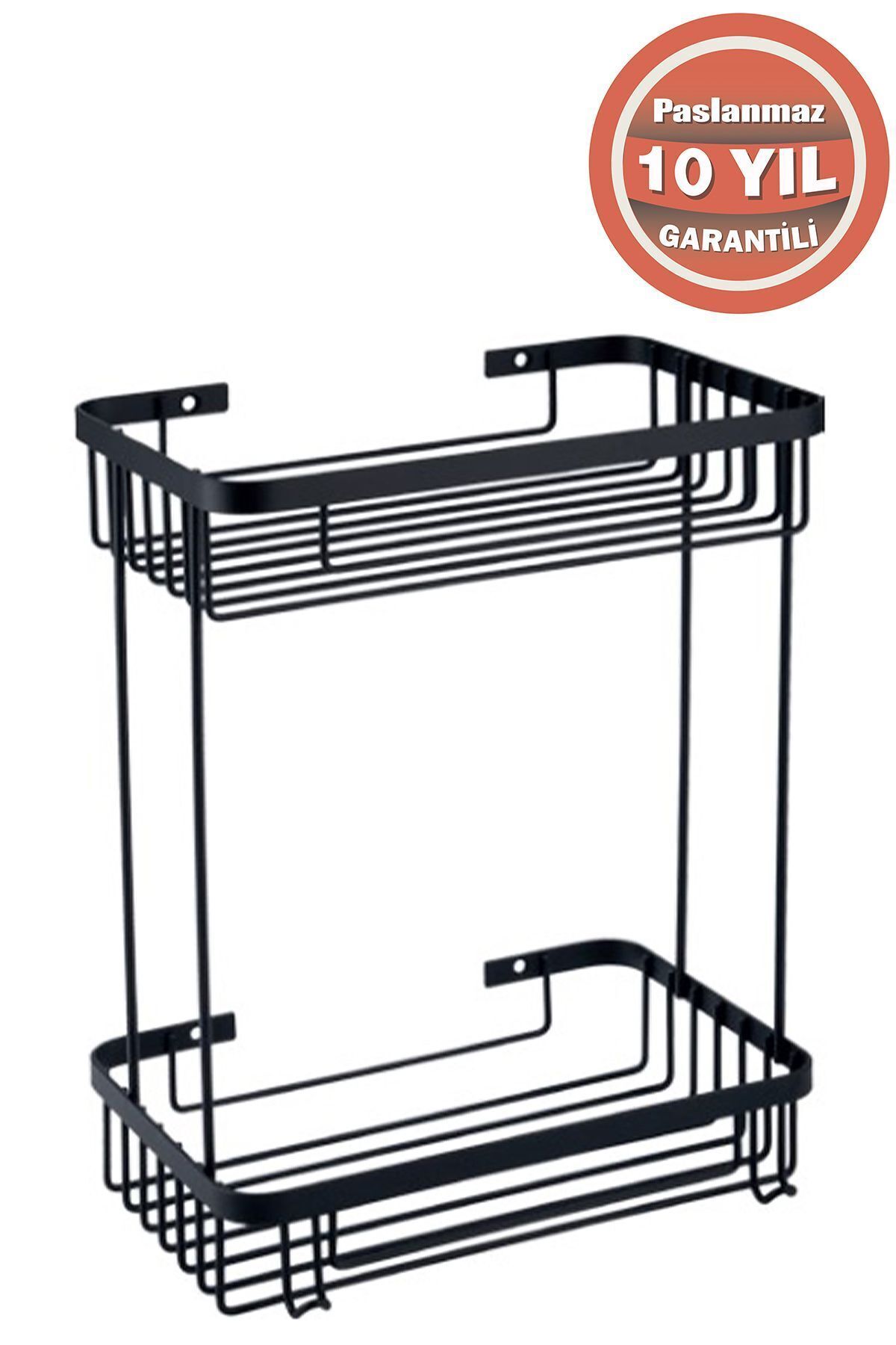 ÇELİK BANYO Paslanmaz Çelik Taci Mat Siyah 2’li 23x15 Cm Şampuanlık Duş ...