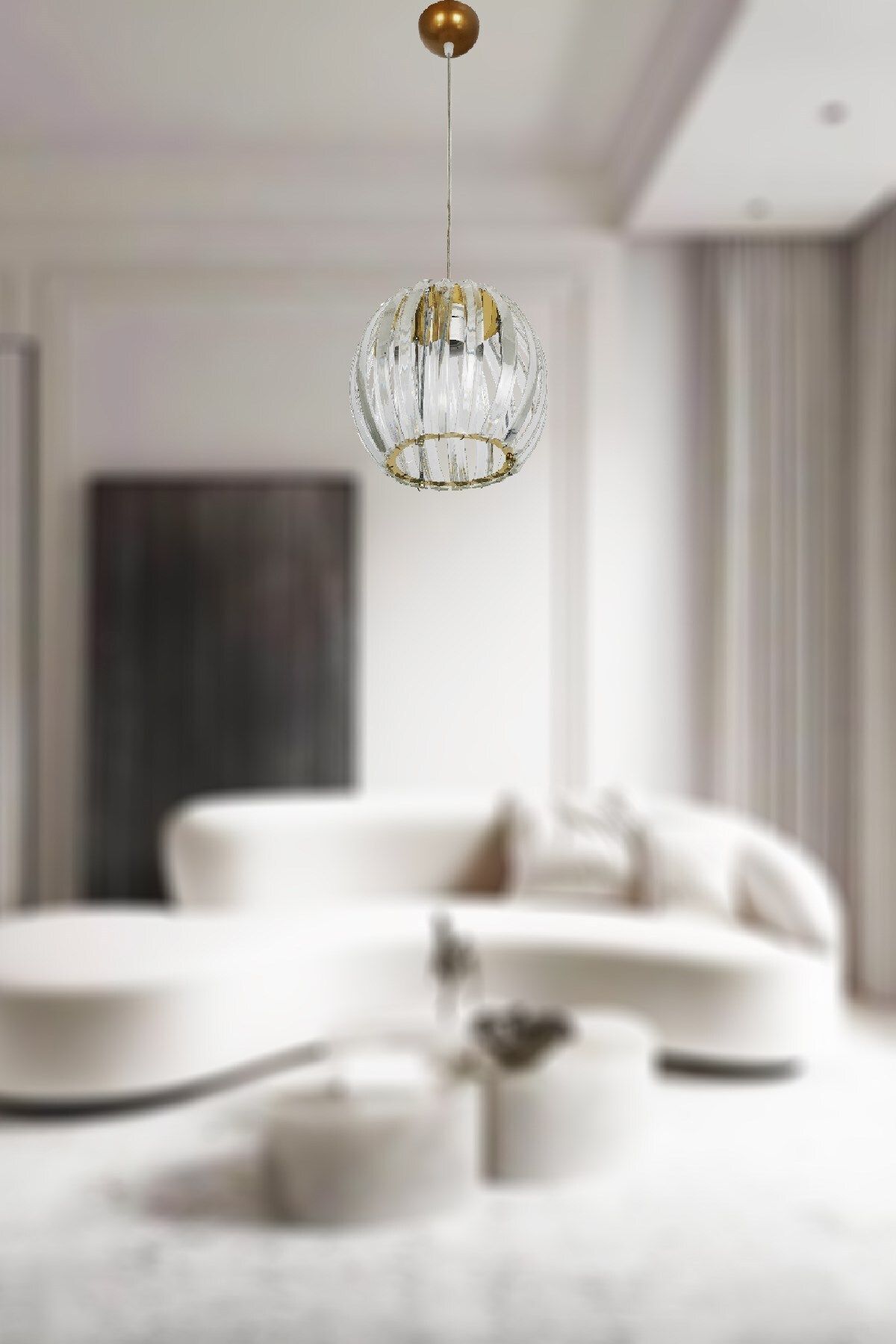 Venon AYDINLATMA PARİS TEKLİ KRİSTAL TAŞLI YUVARLAK GOLD AVİZE Fiyatı ...