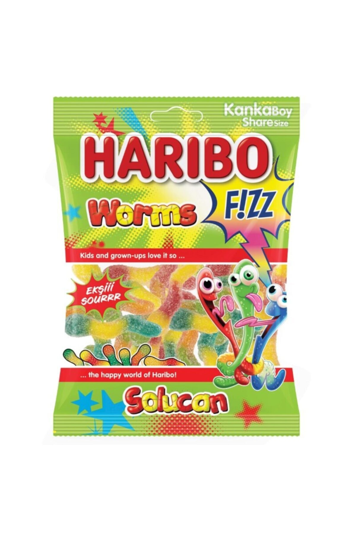 Haribo Worms Fizz Ekşili Solucan Şeker 80 GrFiyatı, Yorumları - Trendyol