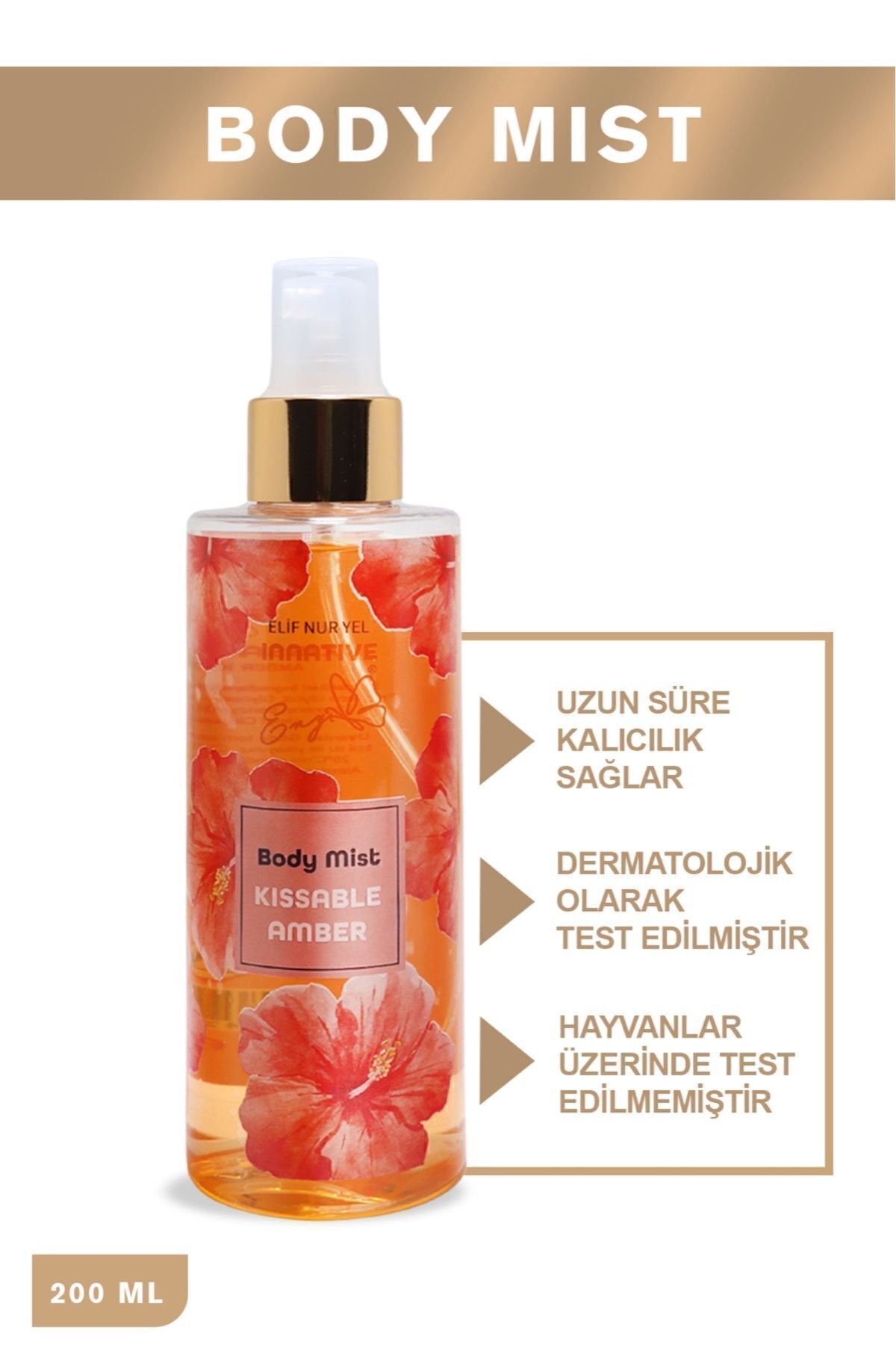 INNATIVE Elif Nur Yel Eny Body Mist Kissable Amber Vücut Spreyi ...
