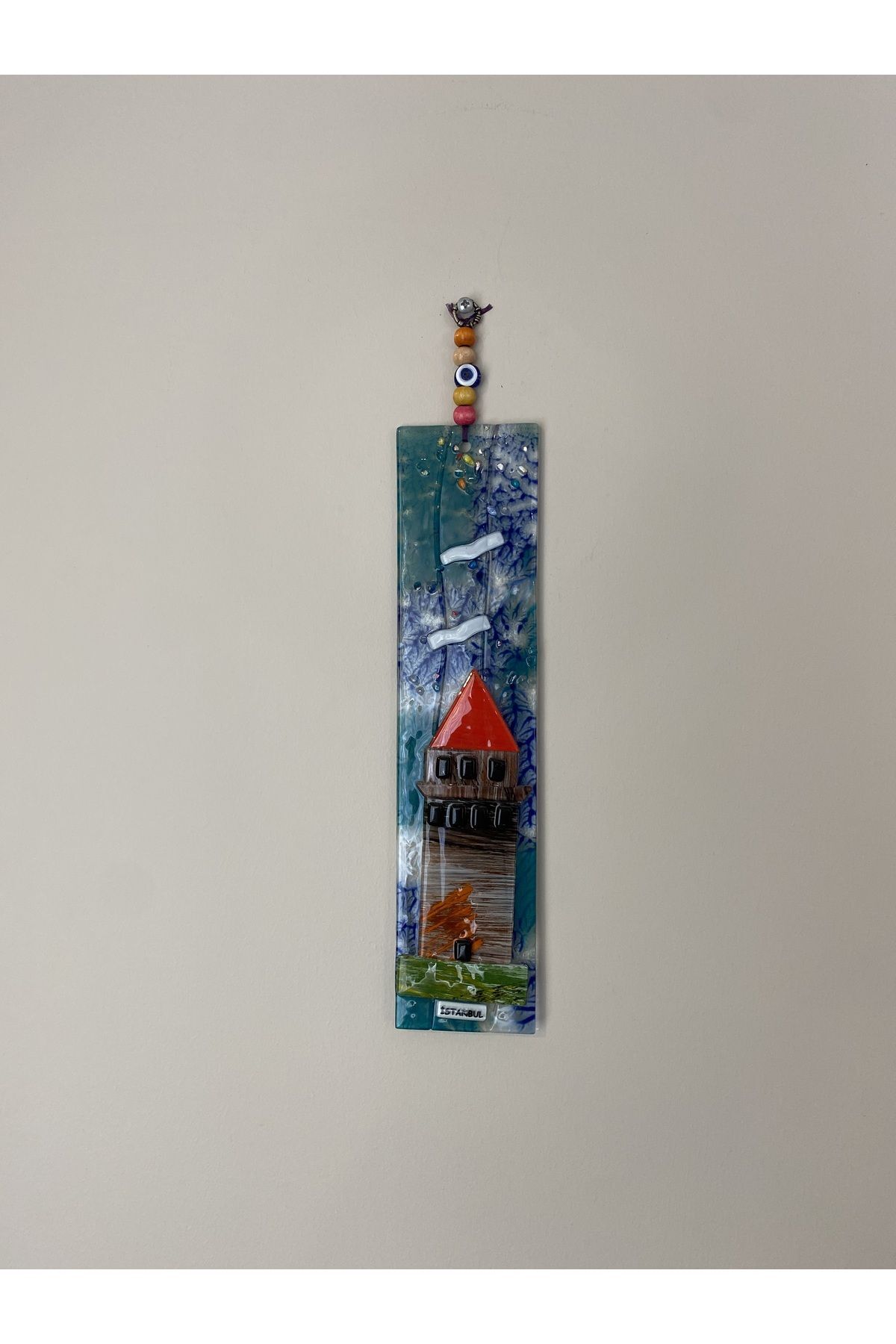 Petek Glass Art Galata Kulesi Figürlü El Yapımı Duvar Süsü Nazarlık ...