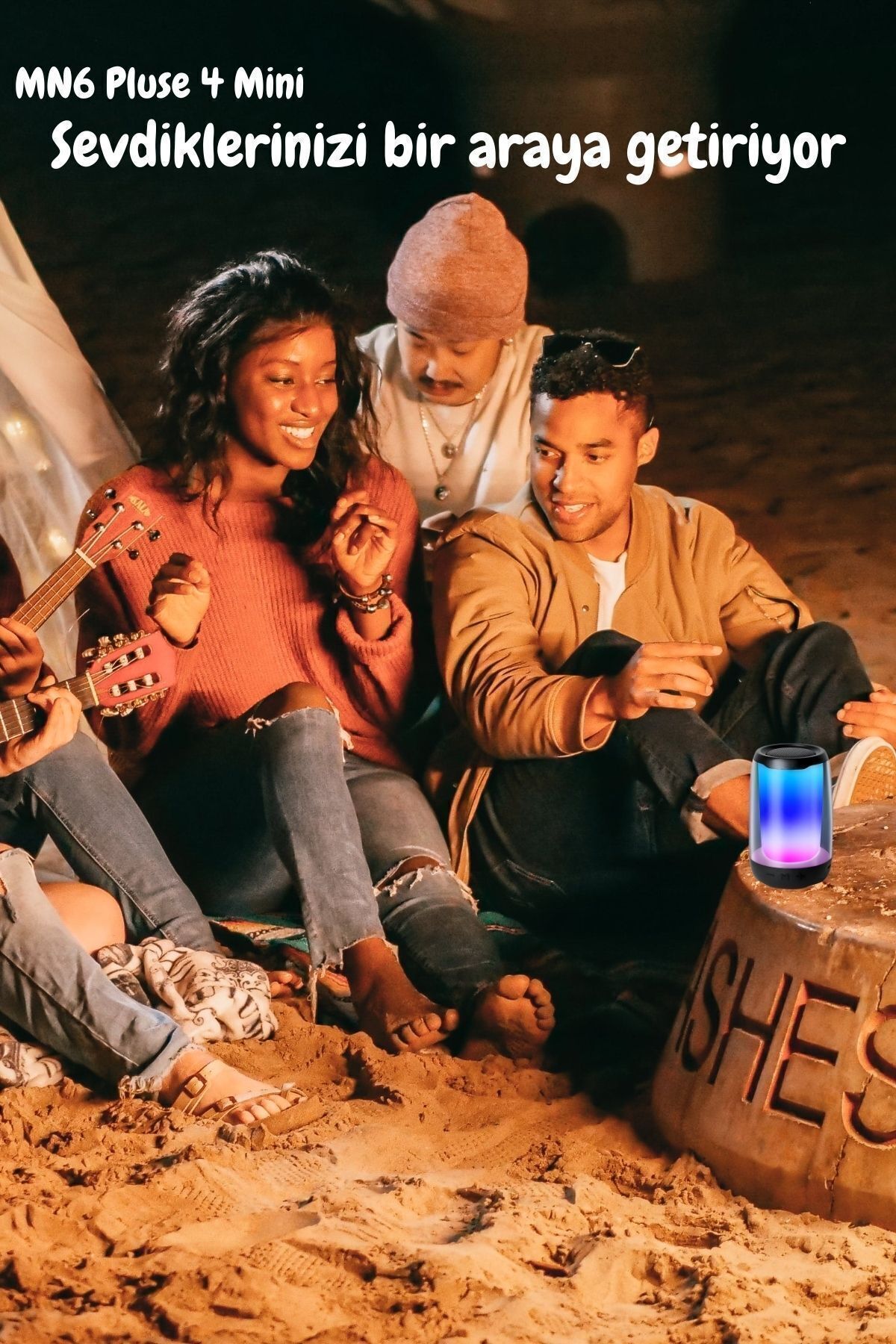 MN6 Pluse 4 Mini Ses Bombası/360°ledli Bluetooth Hoparlör/bt5.1/tybec/5 Saat Oynatma/ses Topu ...