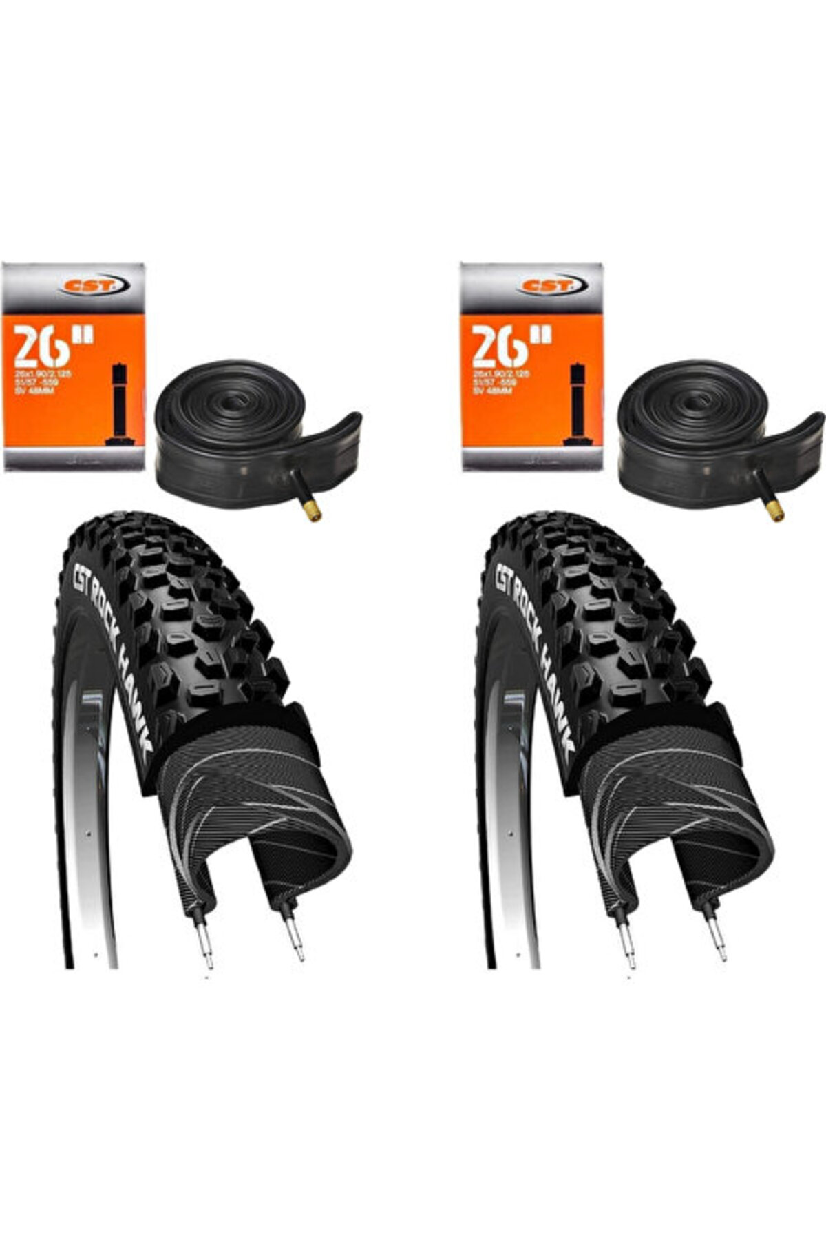 Genel Markalar Rock Hawk 26x2.25 Mtb Bisiklet Lastik Seti 2iç + 2dış ...