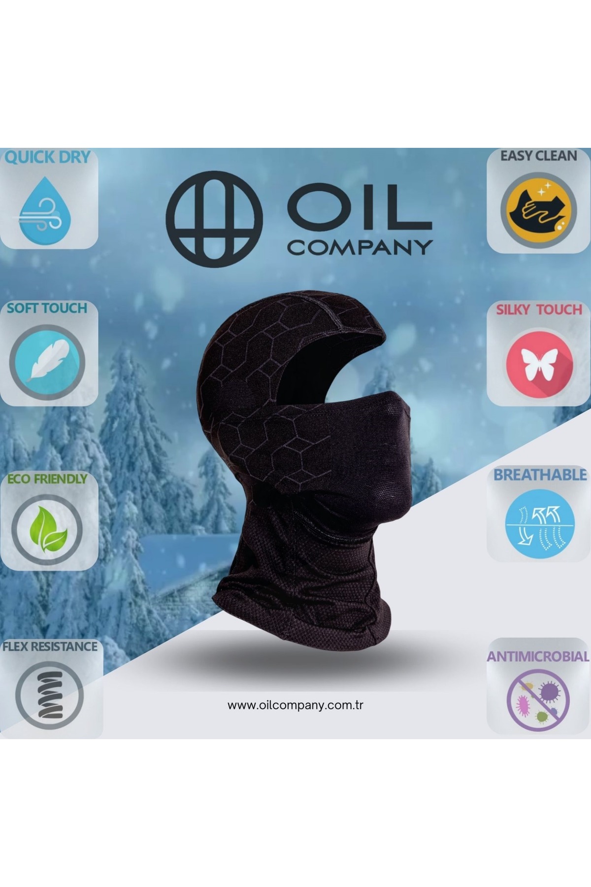 OIL COMPANY Balaklava Termal Kar Maskesi Kayak Ve Motorsiklet Maskesi ...