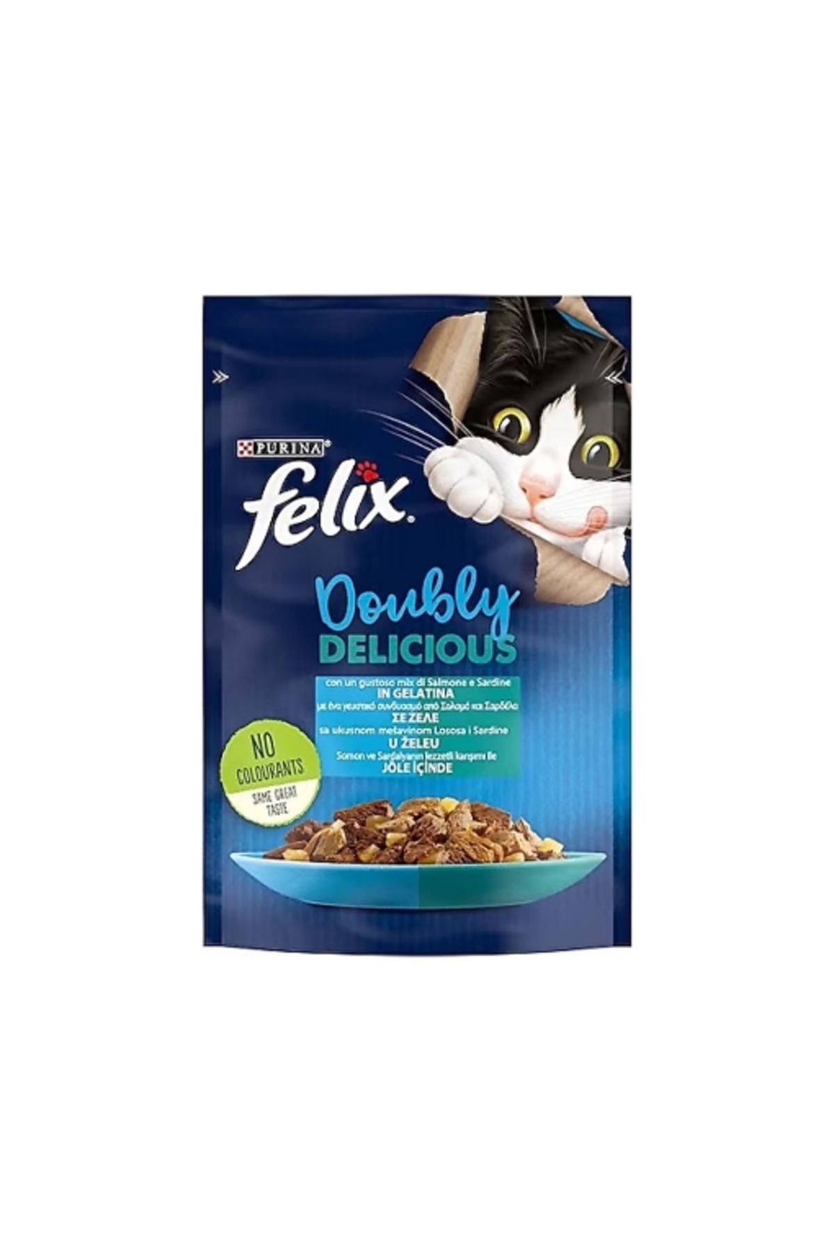 FELİX Pouch Çifte Lezzet Somonlu Ve Sardalyalı Yetişkin Kedi Konservesi ...