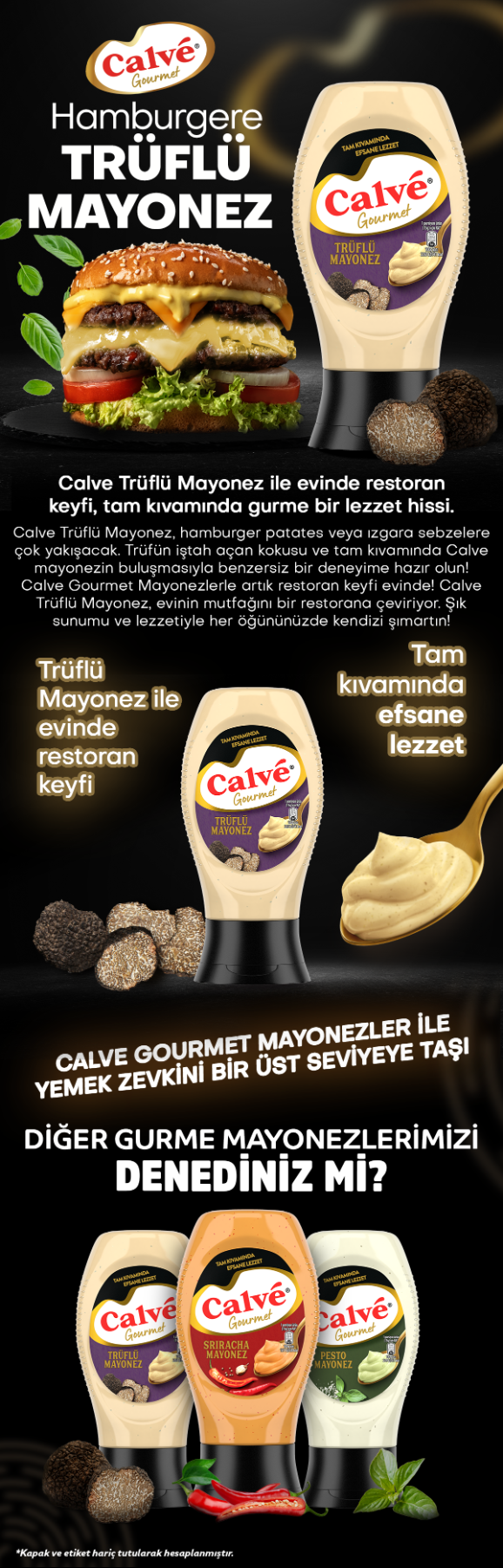 Calve Gurme Mayonez Serisi Trüflü Mayonez 235g X2 Adet - Fiyatı, Yorumları