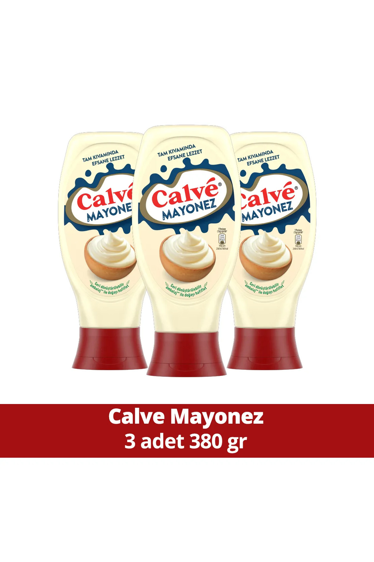 Calve Mayonez Tam Kıvamında Efsane Lezzet 380 G X3 - OnuAl Fiyat Arşivi