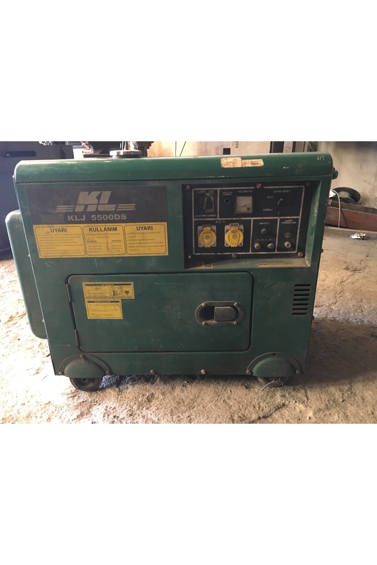 KLJL BAHÇE VE KAFETERYA KULLANIMINA UYGUN MAZOTLU 5,5 KW JENERATÖR ...