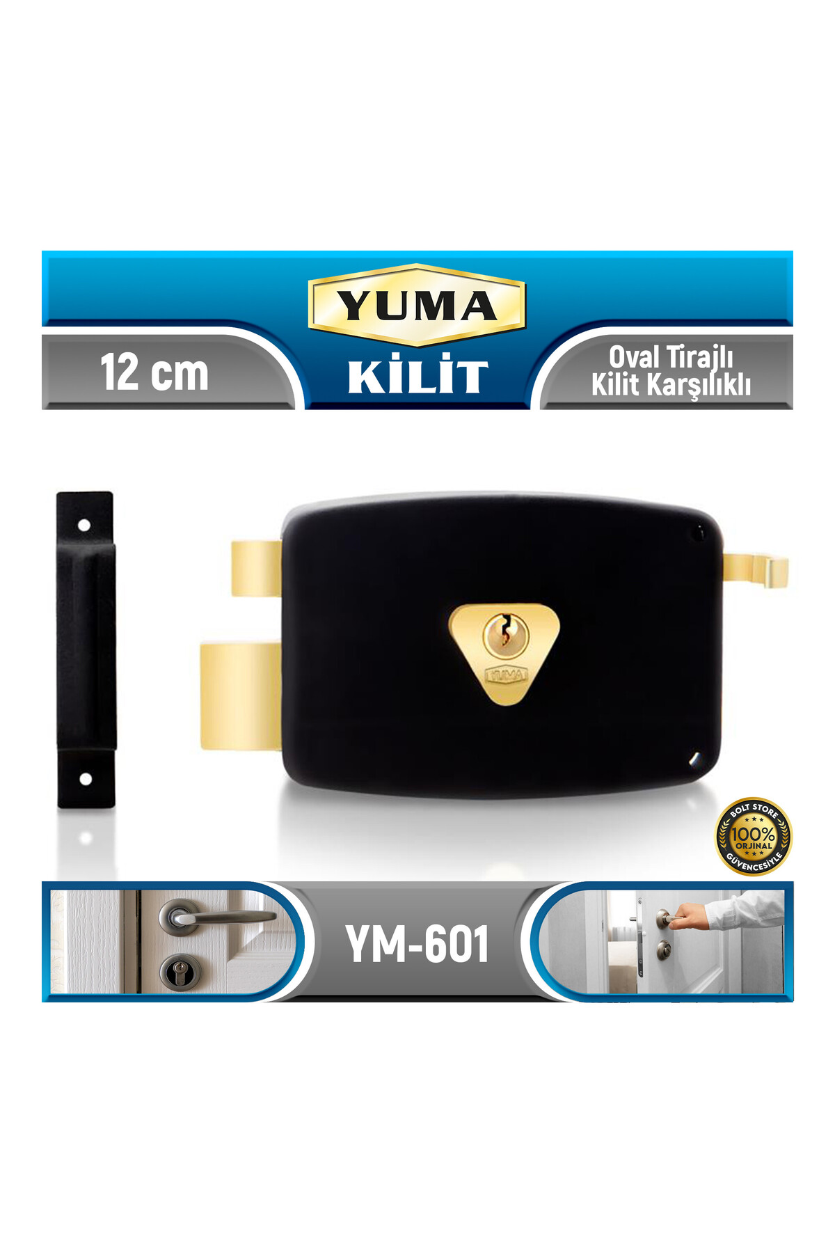 Yuma Oval Tirajlı Kilit Karşılıklı | 12 cm | YM-601 - Fiyatı, Yorumları
