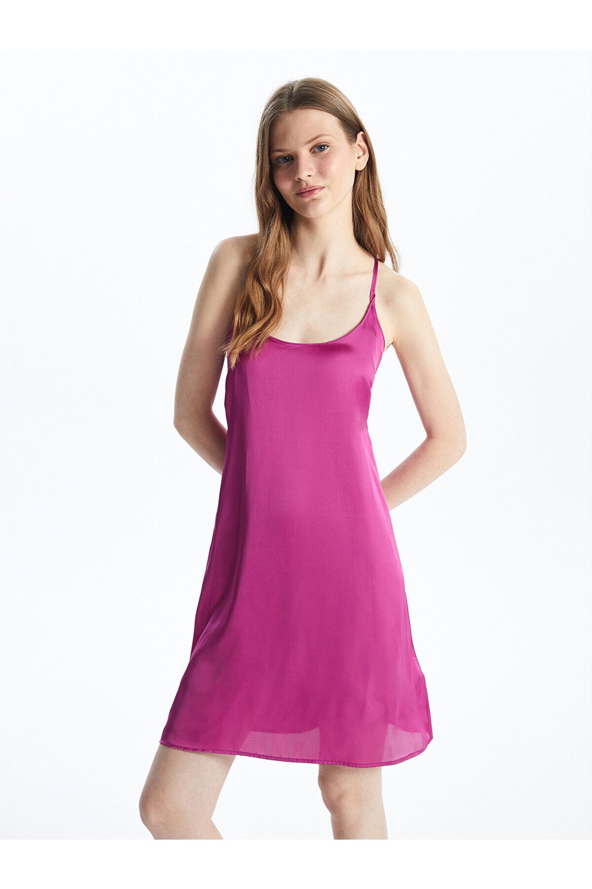 LC Waikiki LCW DREAM Mor U Yaka Düz Askılı Kadın Gecelik Fiyatı ...