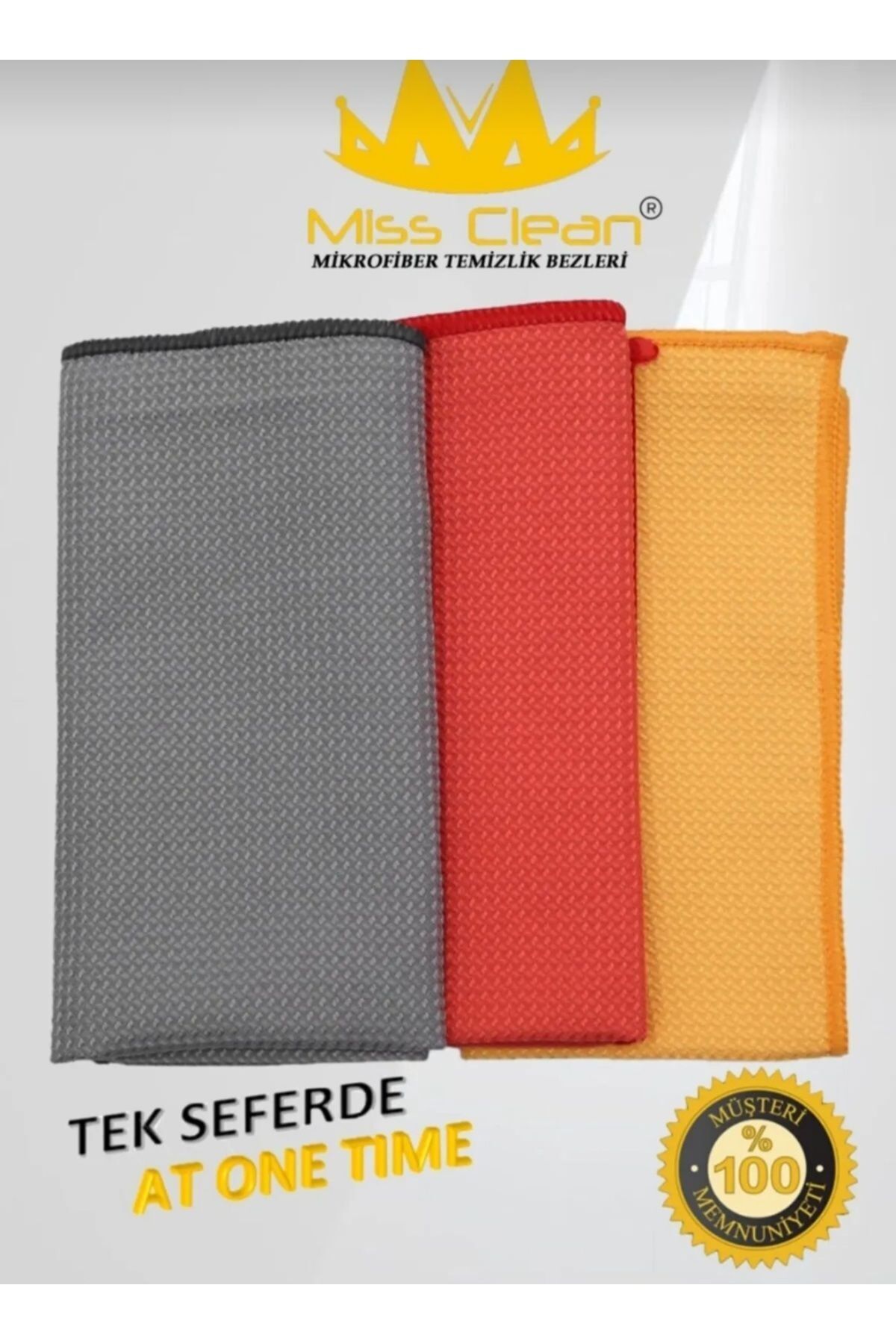 MissClean (3 ADET)mikrofiber Cam Ve Ayna Bezi Genel Temizlik Bezleri Renkli 40*40 Cm - Fiyatı ...