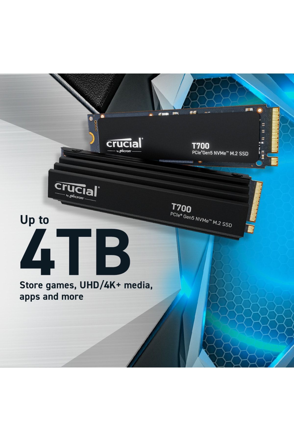 Crucial T700 4TB PCIe Gen5 NVMe M.2 SSD CT4000T700SSD5 SOĞUTUCULU Heatsink Fiyatı, Yorumları ...