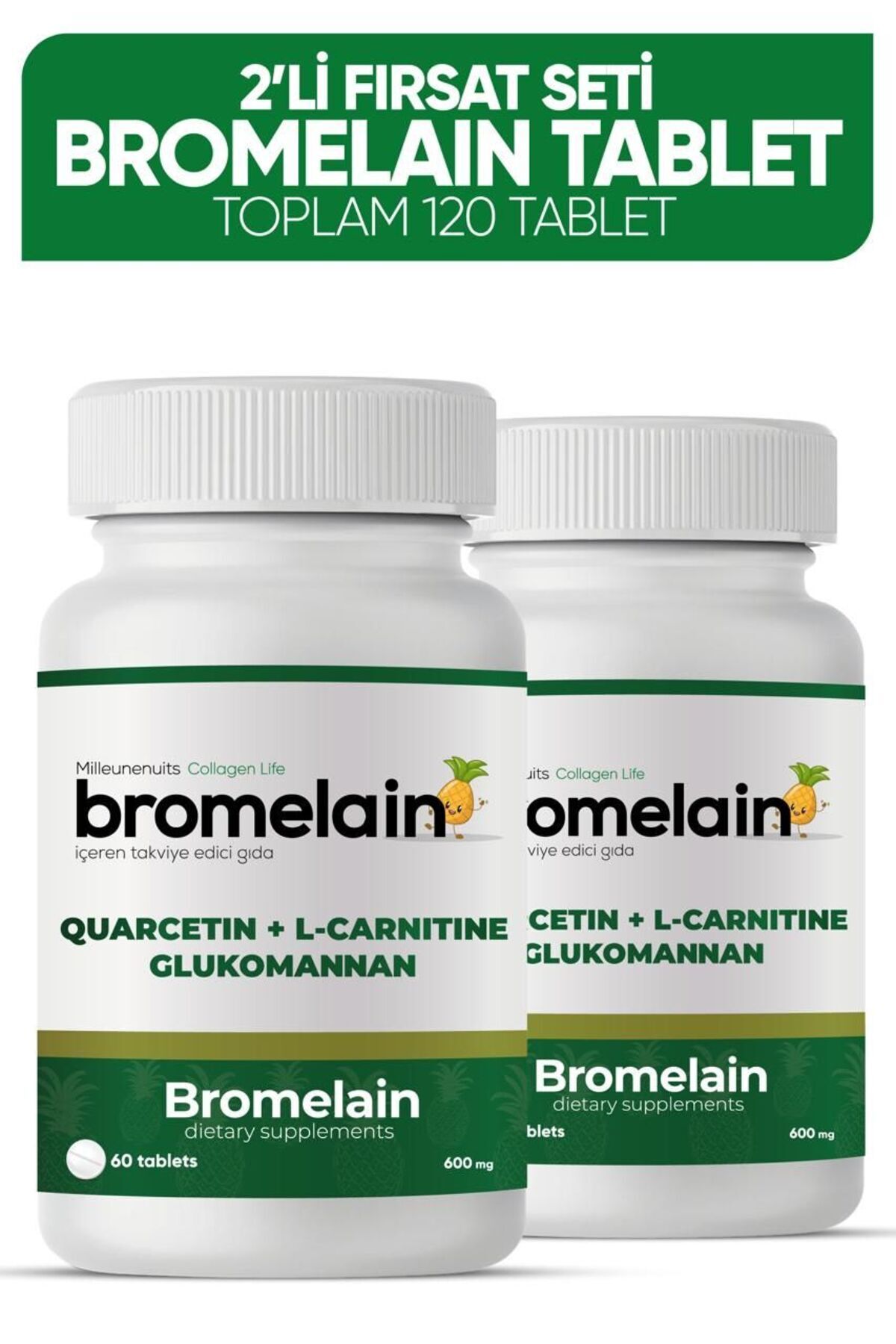 Collagen Life Bromelain 120 Tablet 2'Li Fiyatı, Yorumları - Trendyol