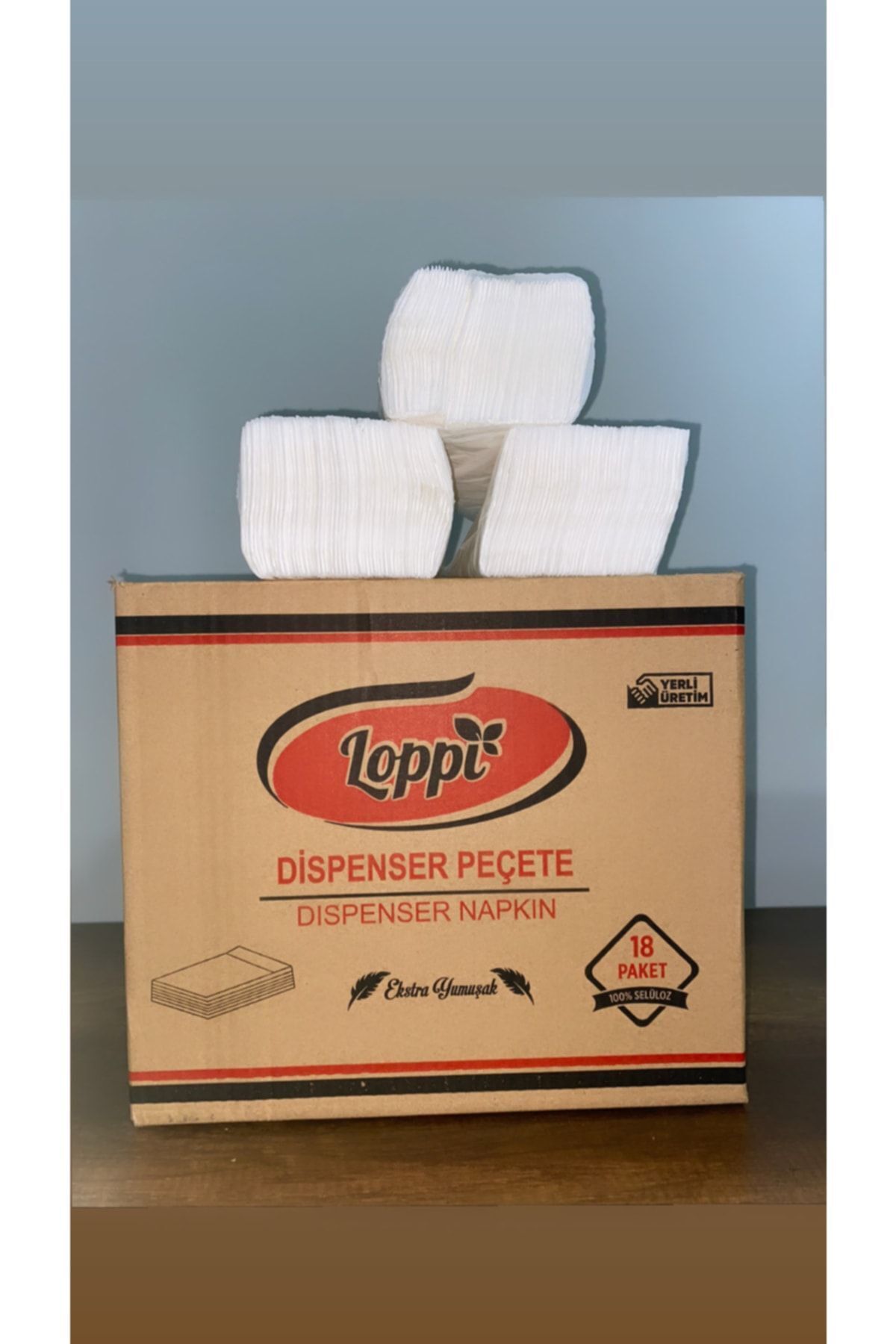 Genel Markalar Dispenser Masaüstü Peçete 18 Paket 100lü Beyaz Leyyin ...