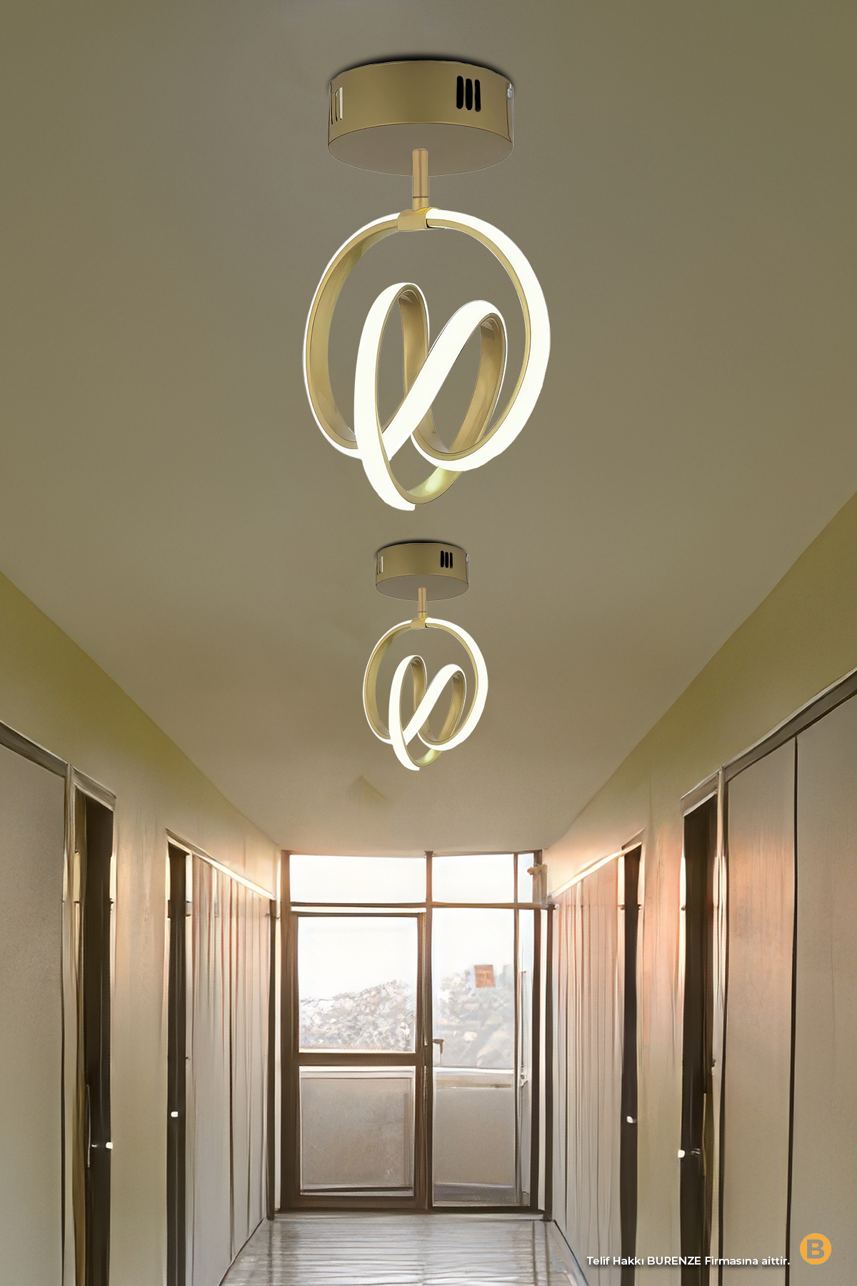 burenze Modern Huracan Plafonyer Tavan Led Avize Oturma Odası Hol Antre ...