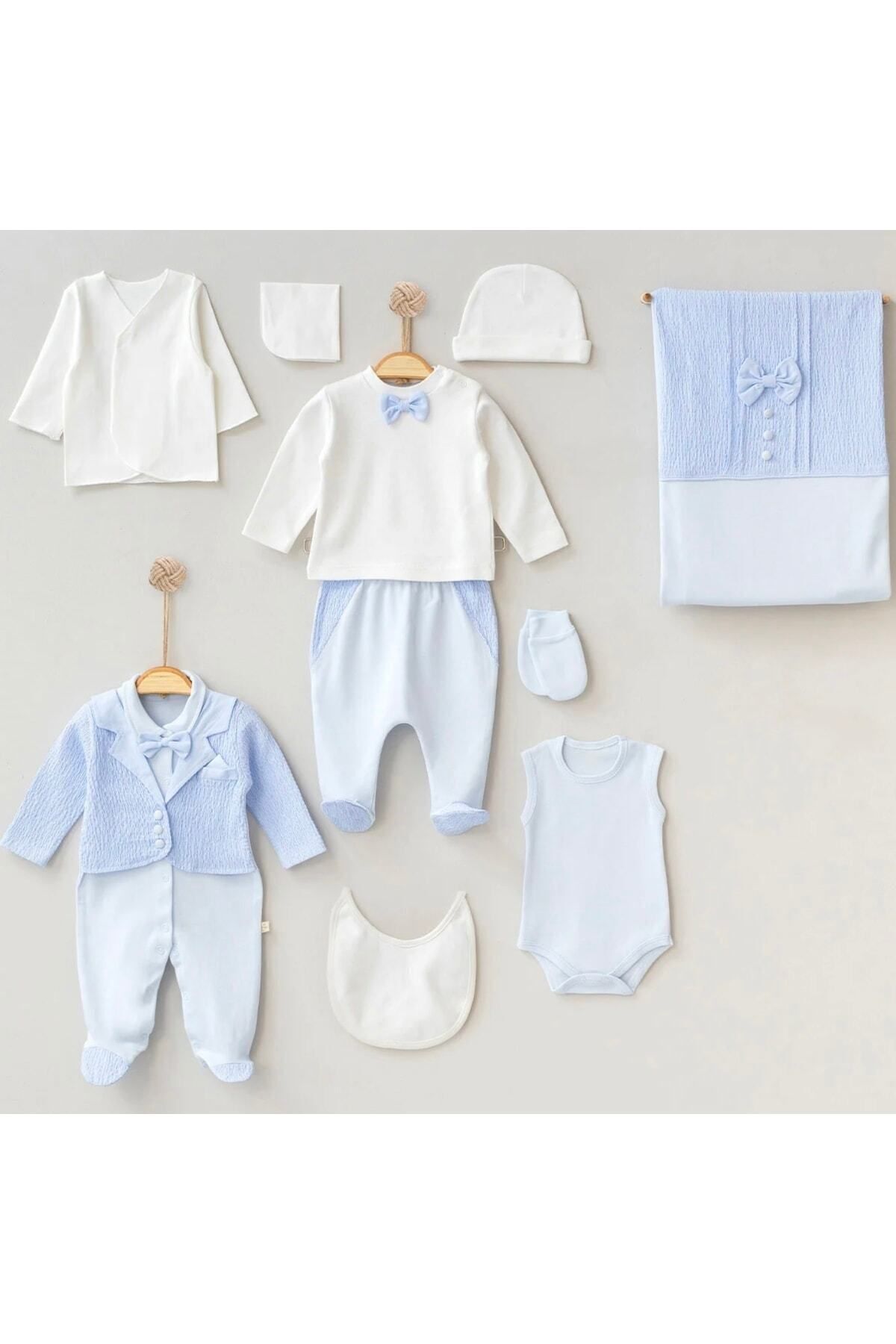 Cherub Baby Pugi Baby Ultralüx Gofreli Yenidoğan Erkek Bebek 10 Parça ...