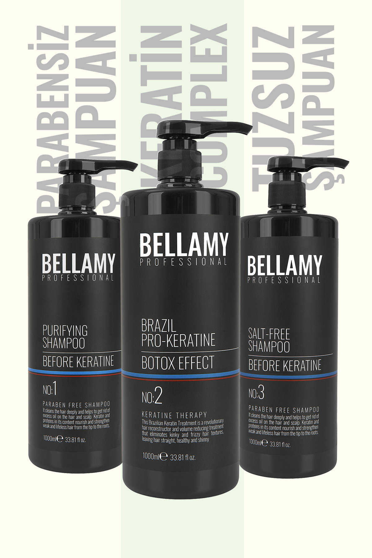 Bellamy Brezilya Keratin Seti Saç Düzleştirici 1000ml - Fiyatı, Yorumları