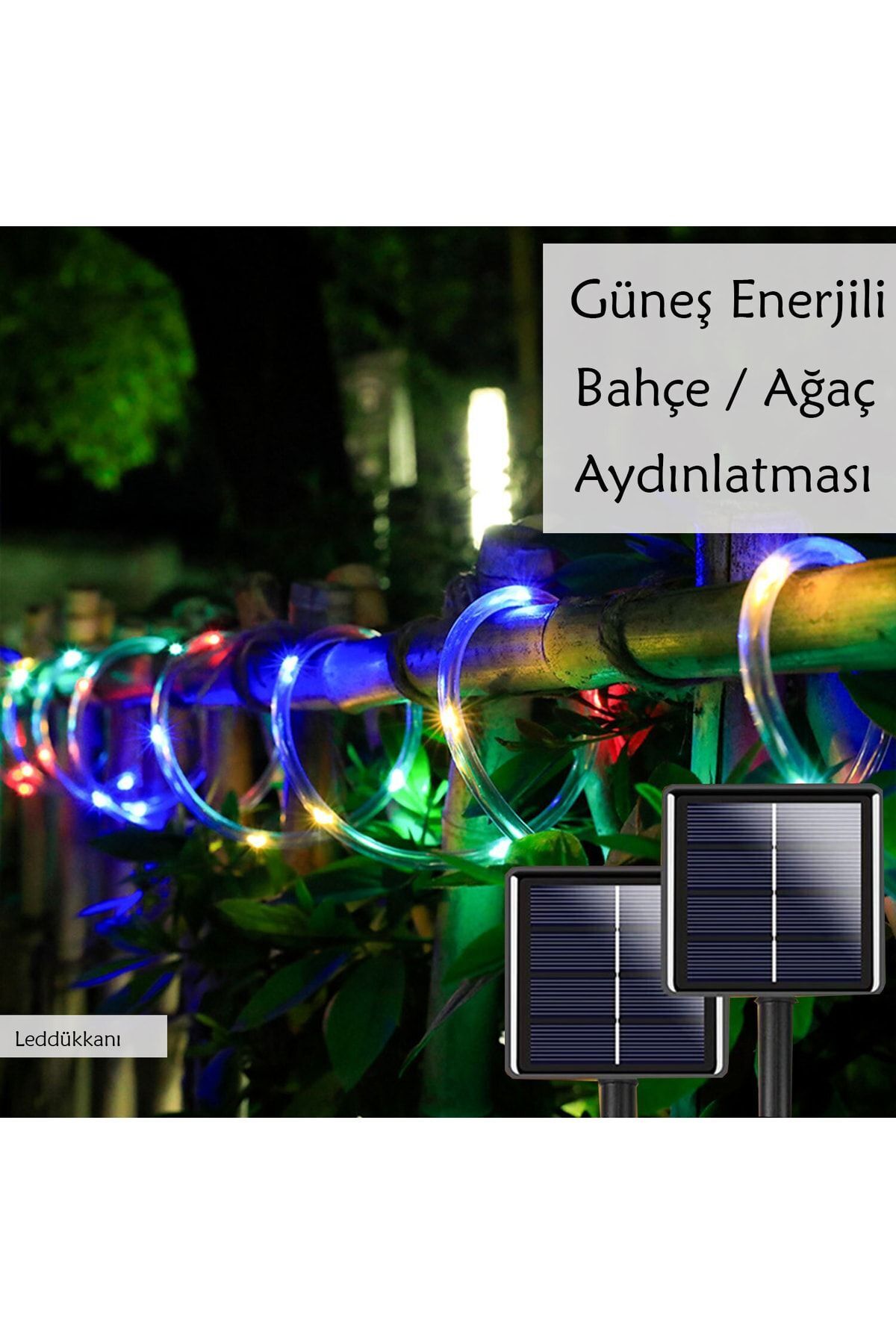 Lucente Leddükkanı 100 Led 12 Metre Renkli Flex Peri Led Işık Güneş ...