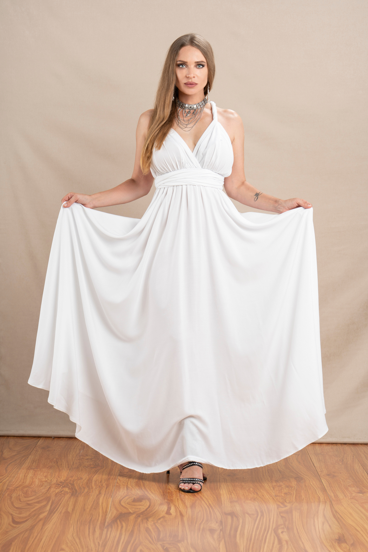 Tierra Bohem Marilyn Monroe Bağlamalı Uzun Beyaz Elbise - Fiyatı, Yorumları