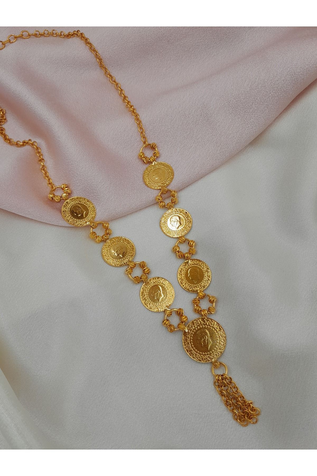 IŞILDAGOLD ÇEYREKLİ KOLYE BİLEKLİK SET (22 AYAR ALTIN KAPLAMA) Fiyatı ...