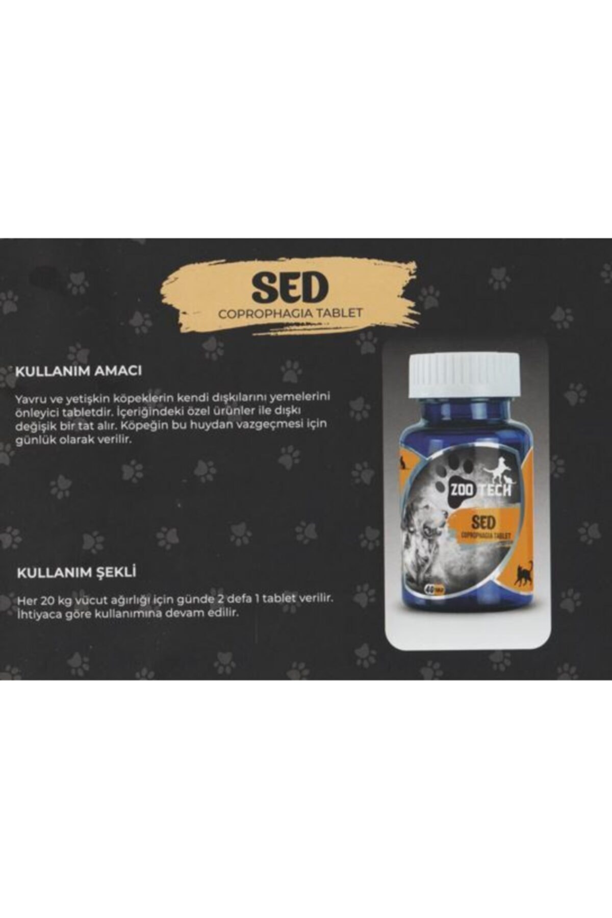 ZooTech Sed Coprophagıa Yavru Ve Yetişkin Köpeklerin Dışkılarını Yemesini Önleyici Tablet ...