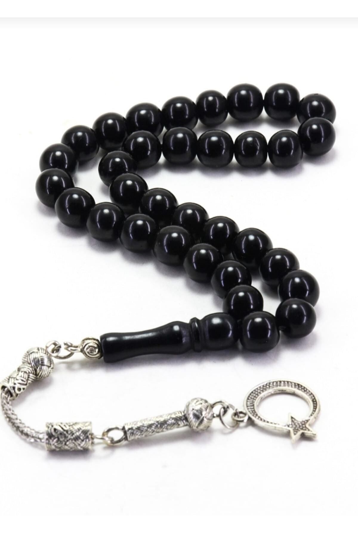 COŞKUN OLTUTAŞI & GÜMÜŞÇÜLÜK 9x9 Mm Oltu Tesbih Ayyıldız Püsküllü ...