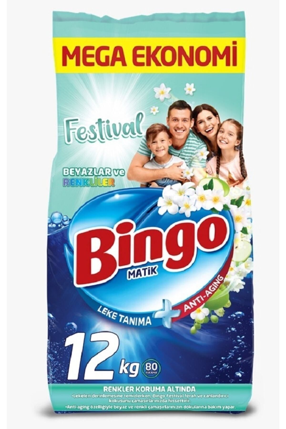 Bingo Matik Konsantre Toz Deterjan 12kg Festival 80 Yıkama Fiyatı ...