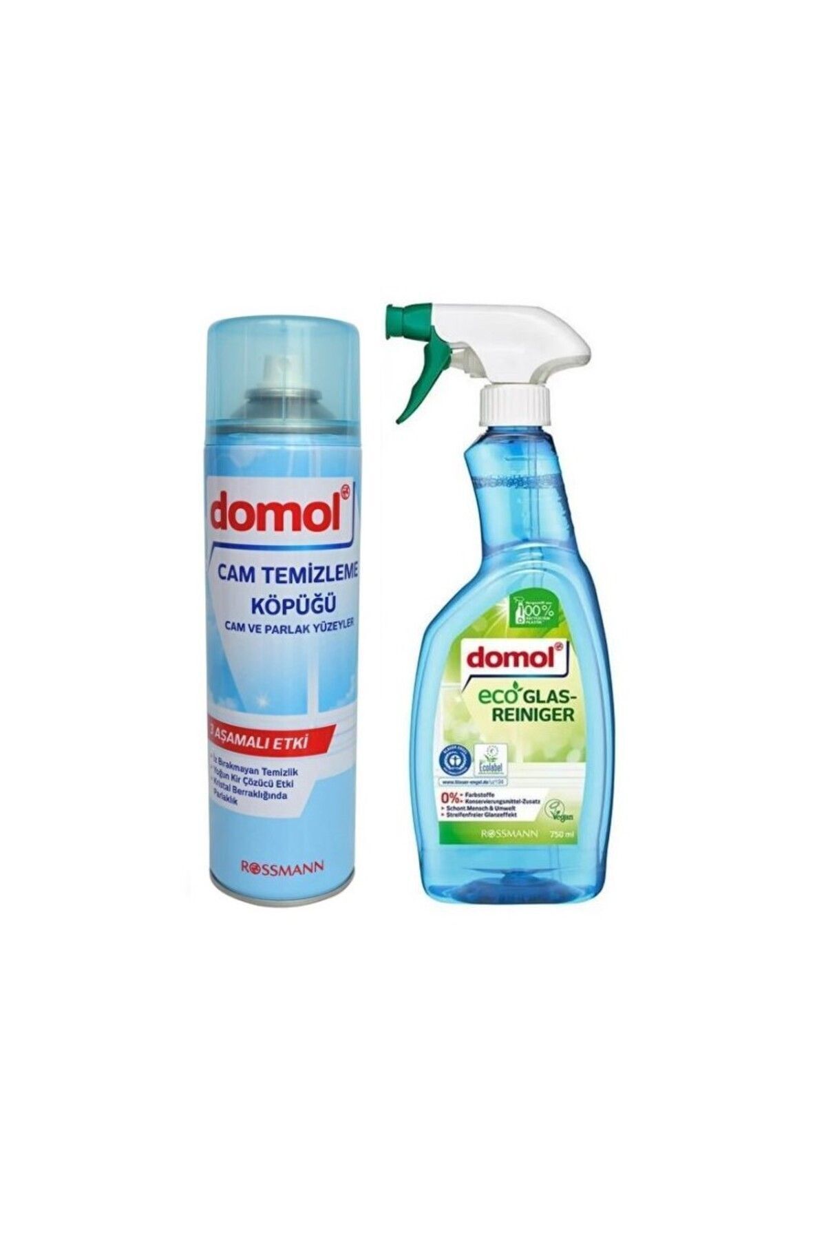 Domol Cam Temizleme Köpüğü 500 ml + Eco Banyo Yüzey Temizleyici Sprey ...