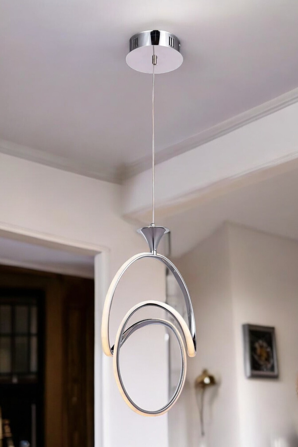 EY-EL TASARIM Badem Tekli Krom 3 Renk Ledli Sarkıt Avize Fiyatı ...