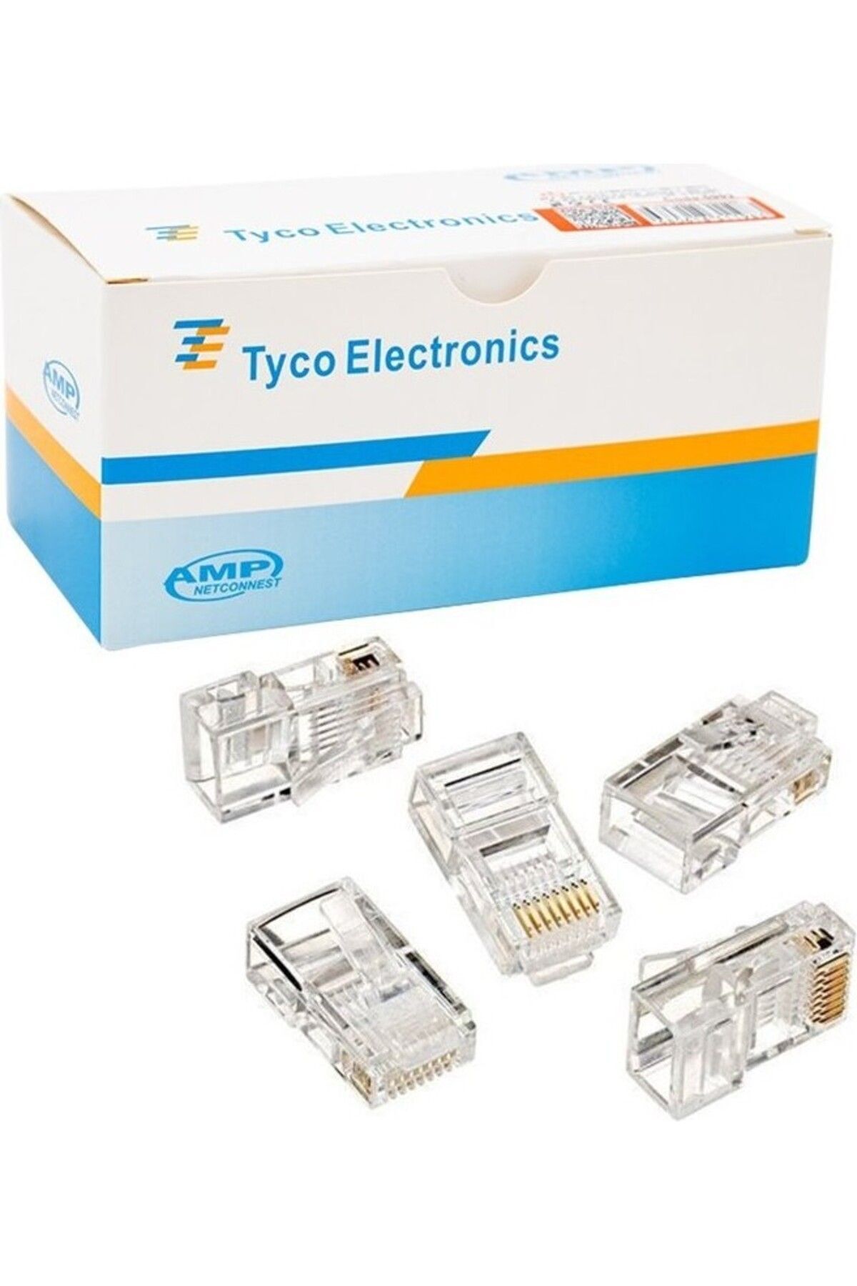 Bluesery Tyco Amp RJ45 Konnektör 8P8C Modular Plug 100 Lük Paket ...