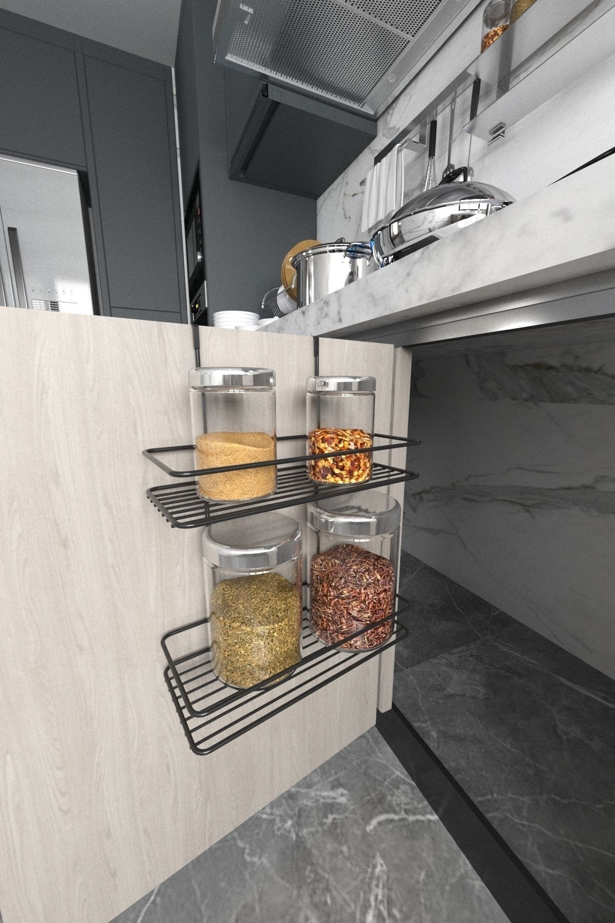 SUNTEL BANYO VE MUTFAK AKSESUARLARI Dolap İçi 2 Katlı Raf - Mutfak ...