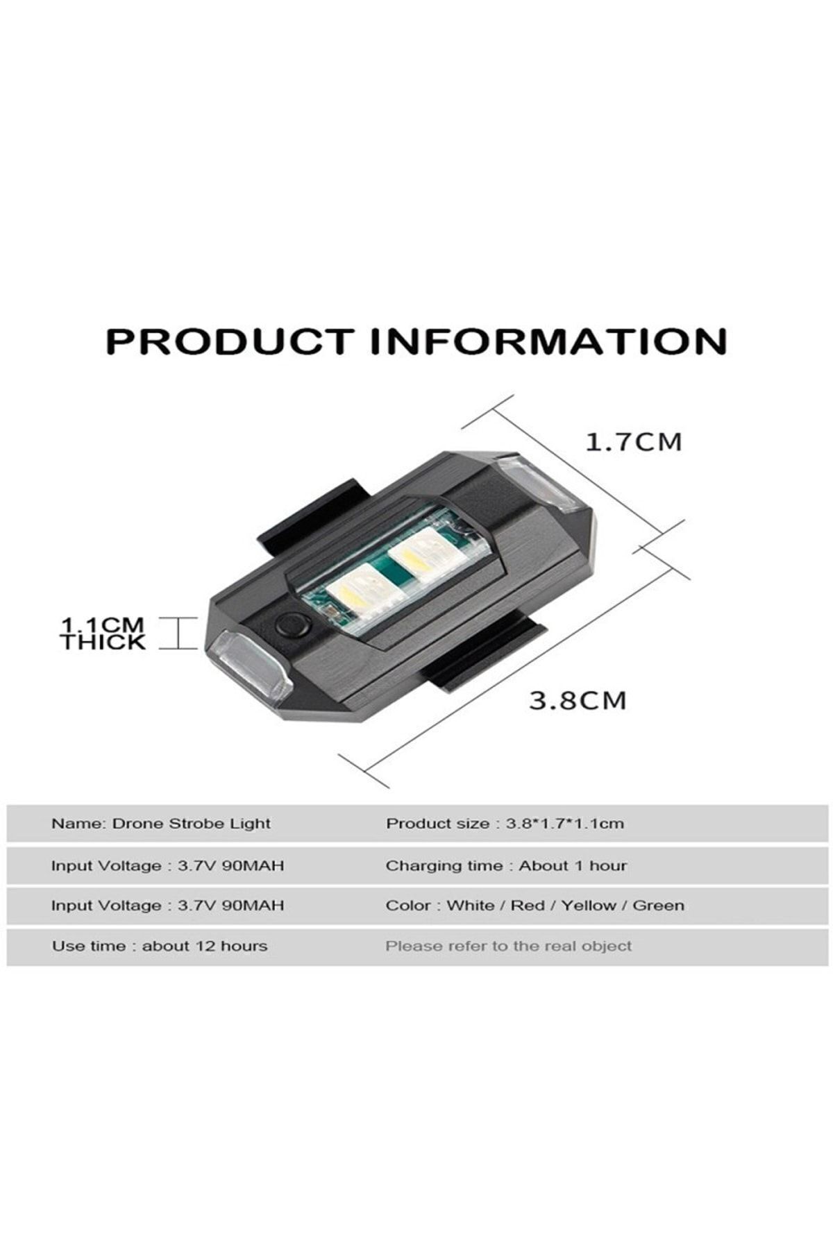 SENDEM 7 Renkli Rgb Led Motosiklet Uyarı Kaza Önleyici Mini Pilli ...