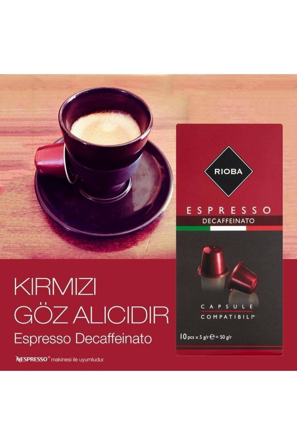 Rioba Capsule Coffee Decaffeinato Rich Aroma and Creamy Flavor 11 ...