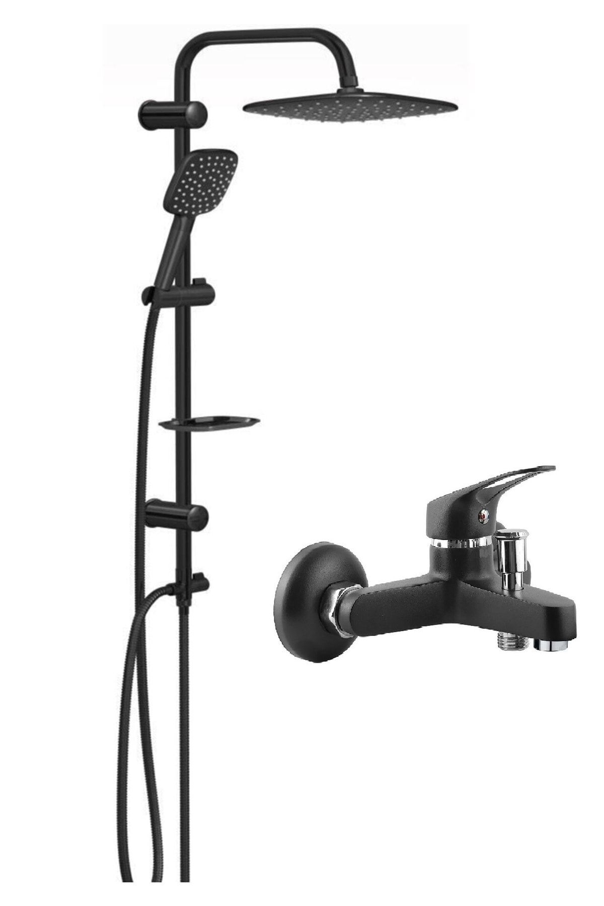 Valtemo Siyah Yağmurlama Robot Duş Seti + Siyah Banyo BataryasıFiyatı ...