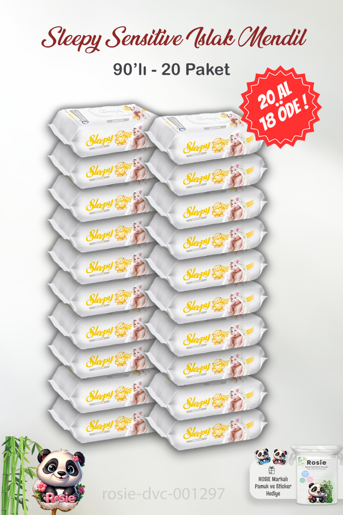 Sleepy 20 AL 18 ÖDE Sleepy Sensitive Islak Mendil 90'lı ve ROSIE Fiyatı ...