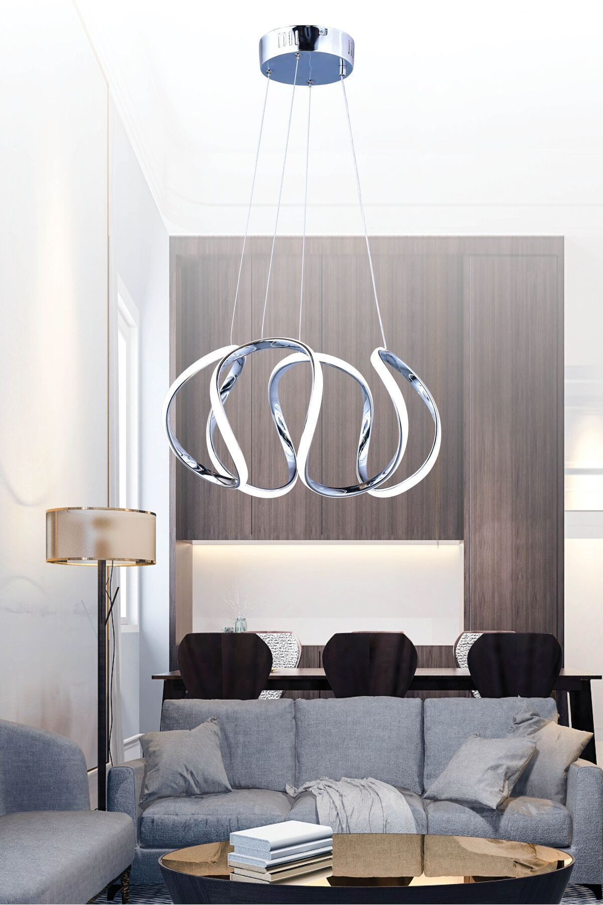 EY-EL TASARIM Ahtapot Tekli Krom 3 Renk Ledli Sarkıt Avize Fiyatı ...