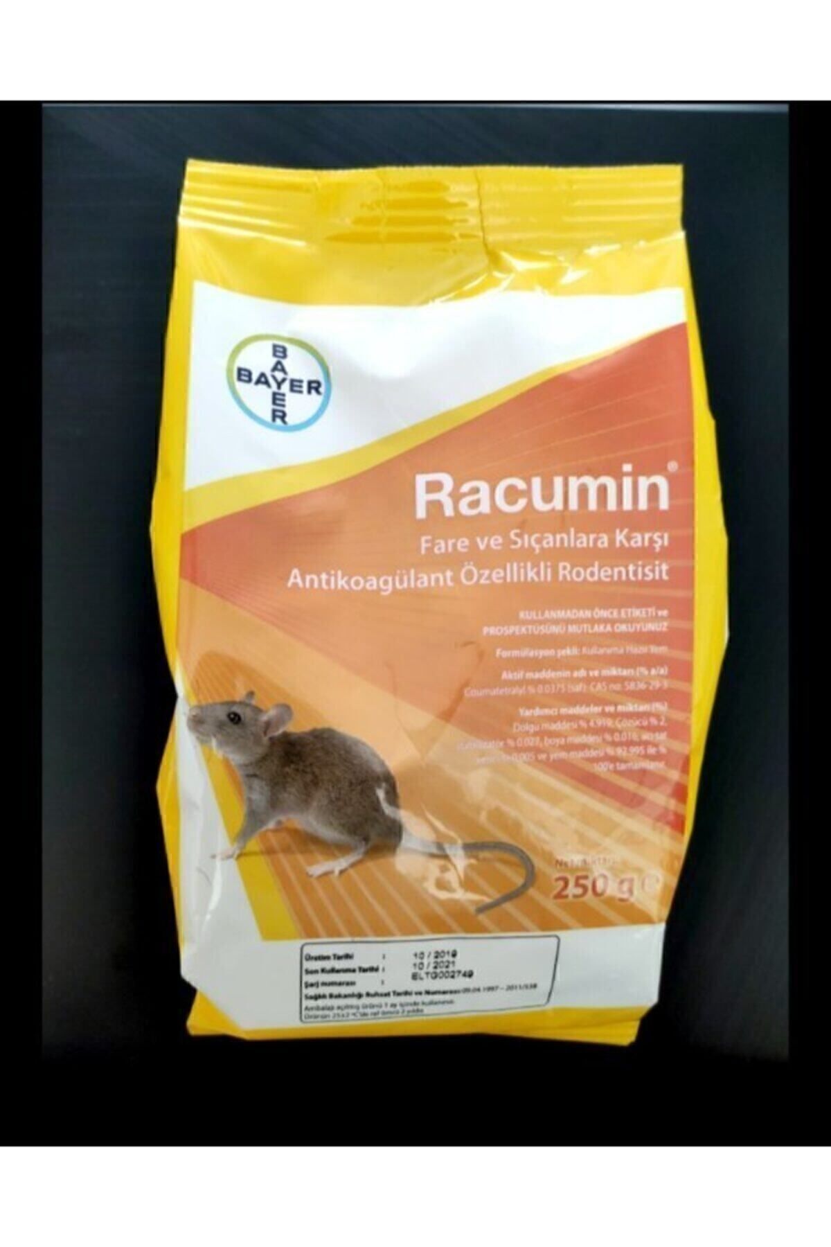 Bayer Racumin Buğday Fare ve Sıçan Zehiri 250 gr (Zehirli Buğday ...