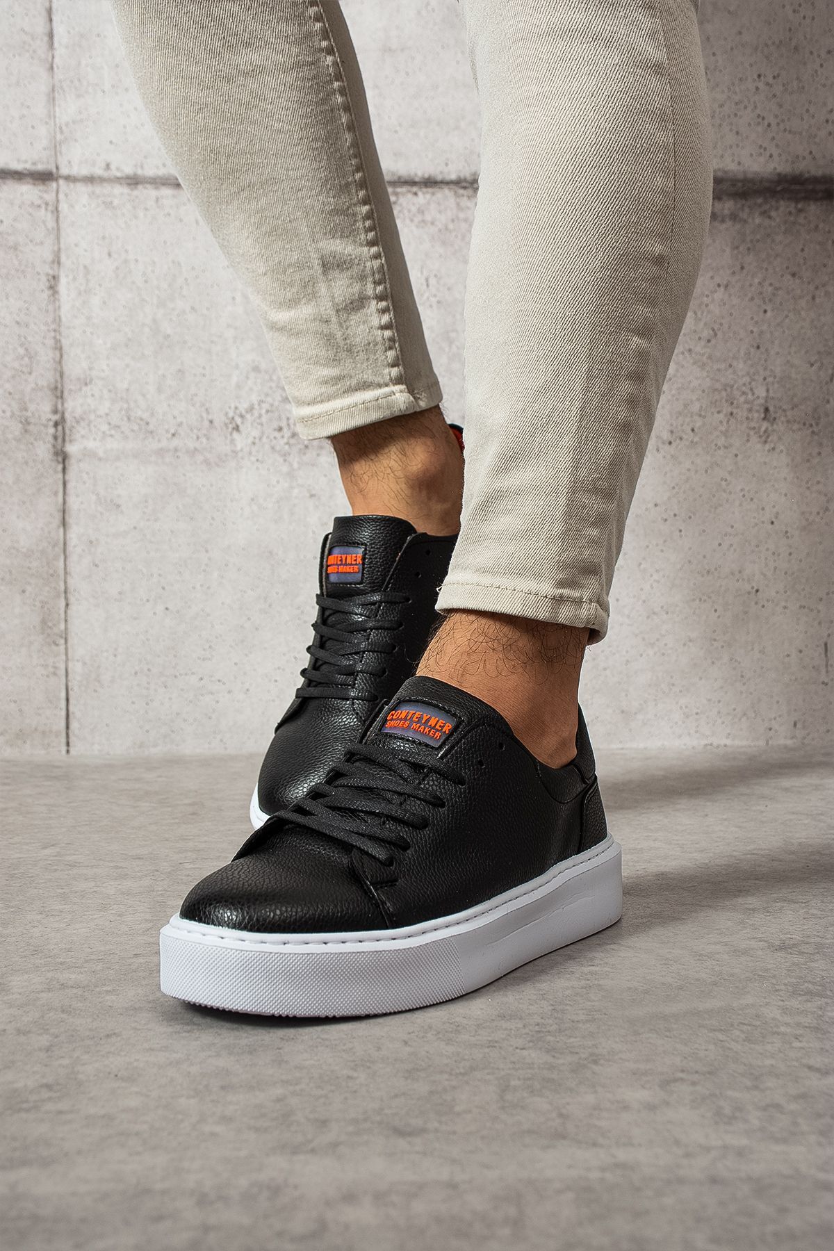 beeclub Conteyner Erkek Royal Siyah Renk Taban Beyaz,sneaker Spor ...