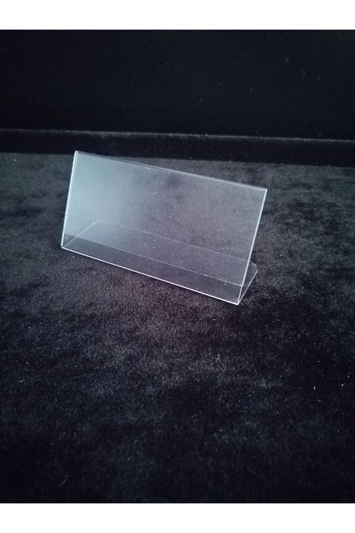 Şeffaf Etiket 10 Adet Şeffaf Etiketlik PVC Stand isimlik 8x4 cm ...