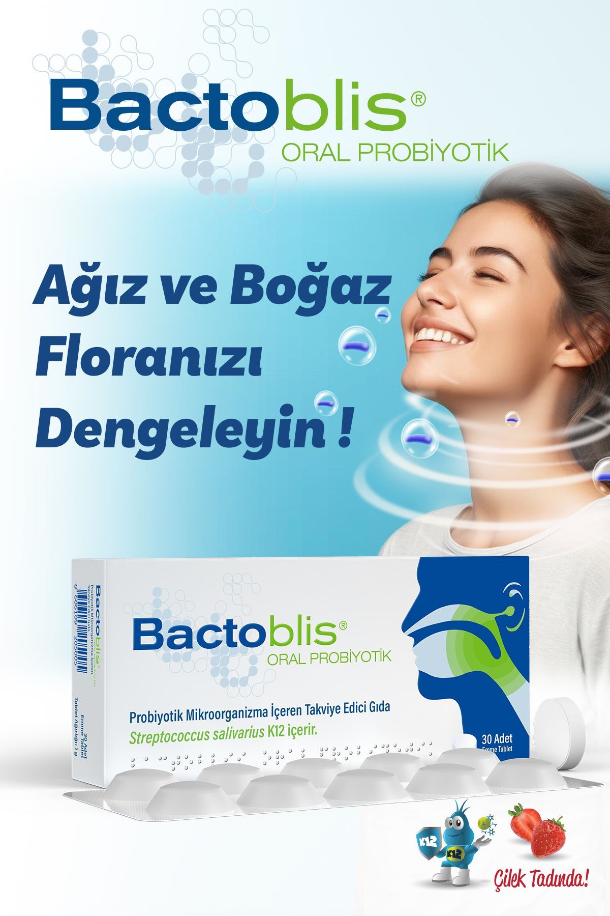 Bactoblis Boğaz Probiyotiği 30 Emme Tablet - Fiyatı, Yorumları