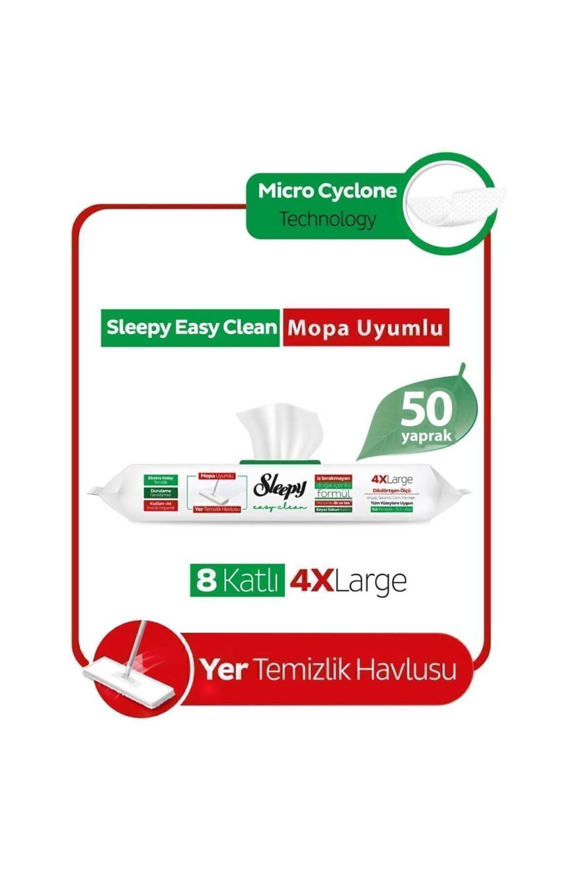 Sleepy Easy Clean Beyaz Sabun Katkılı Mopa Uyumlu Yer Temizlik Havlusu 50 Yaprak Fiyatı ...