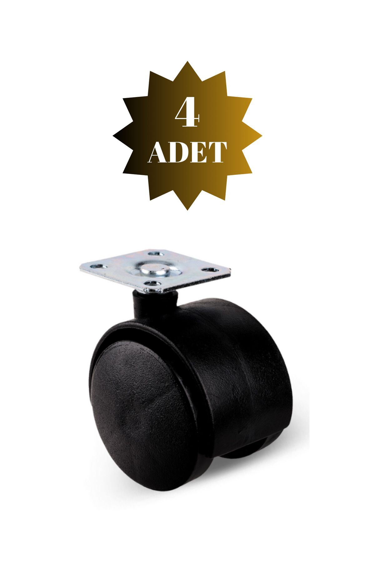 DSYapıAksesuar Düz Tabla Tekerlek 50mm Masa Sehpa Dolap Tekeri(4 ADET ...