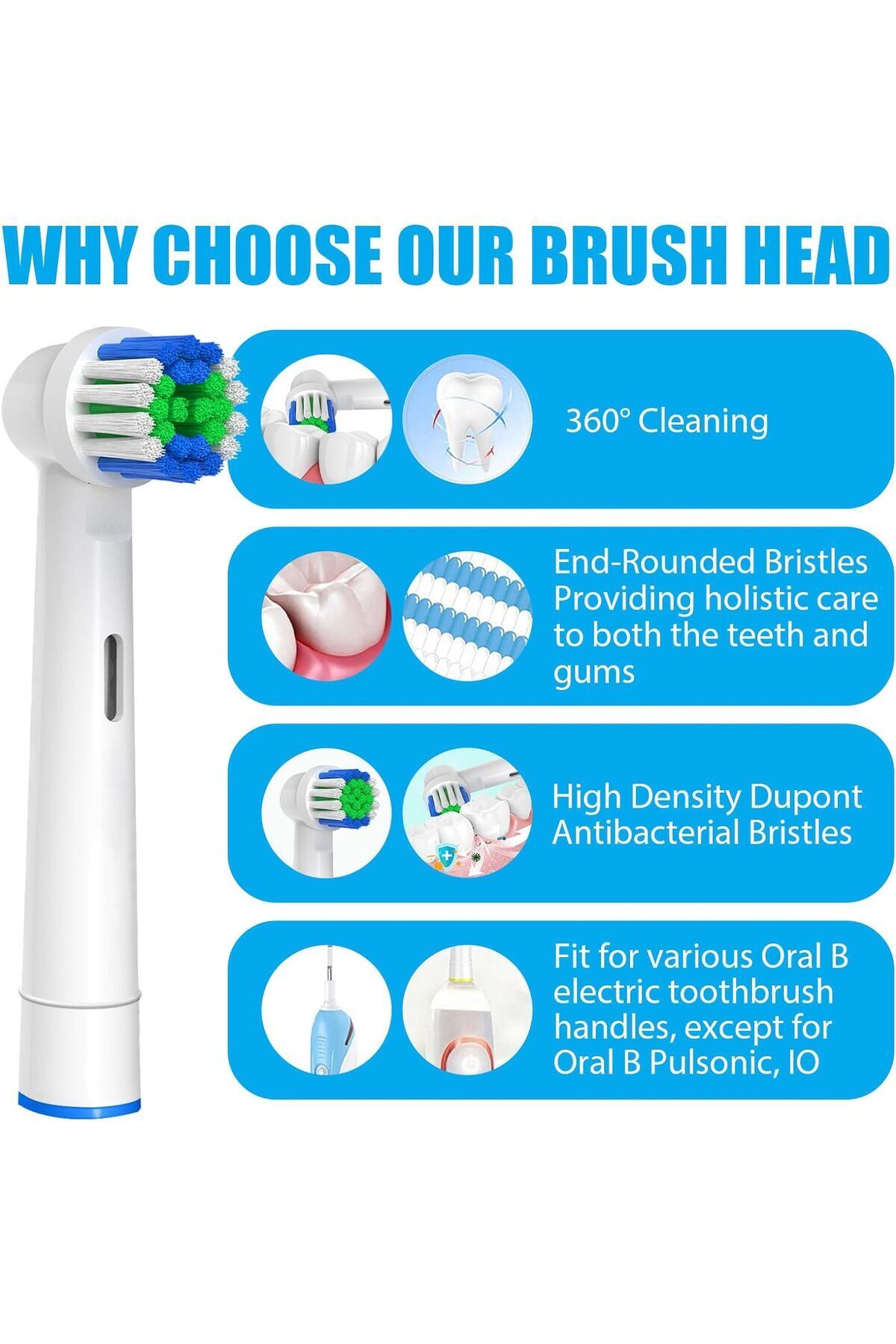 Kyver Şarjlı Diş Fırçası Oral B Uyumlu Braun Elektrikli Diş Fırçası Ve ...