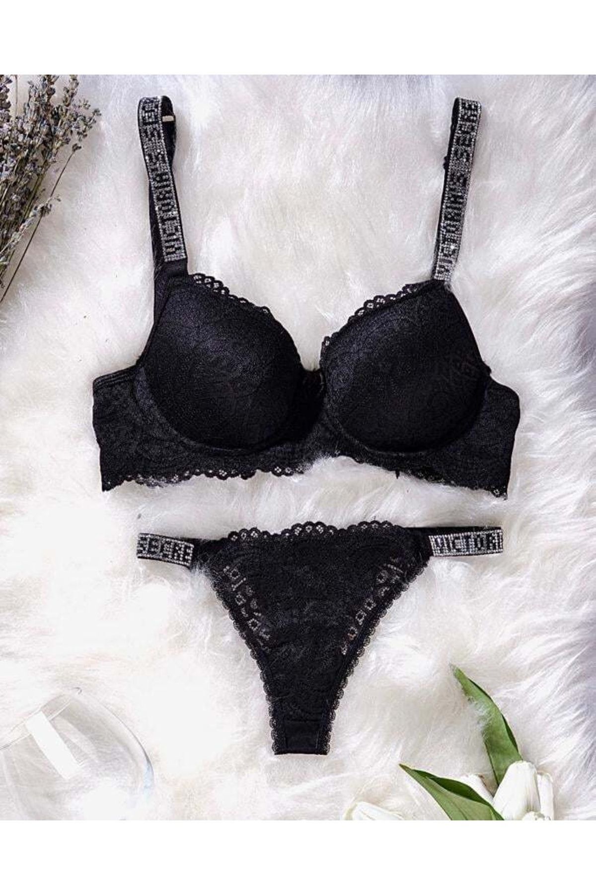 Victory Secret Dolgulu Siyah Ic Camasir Takimi - Fiyatı, Yorumları